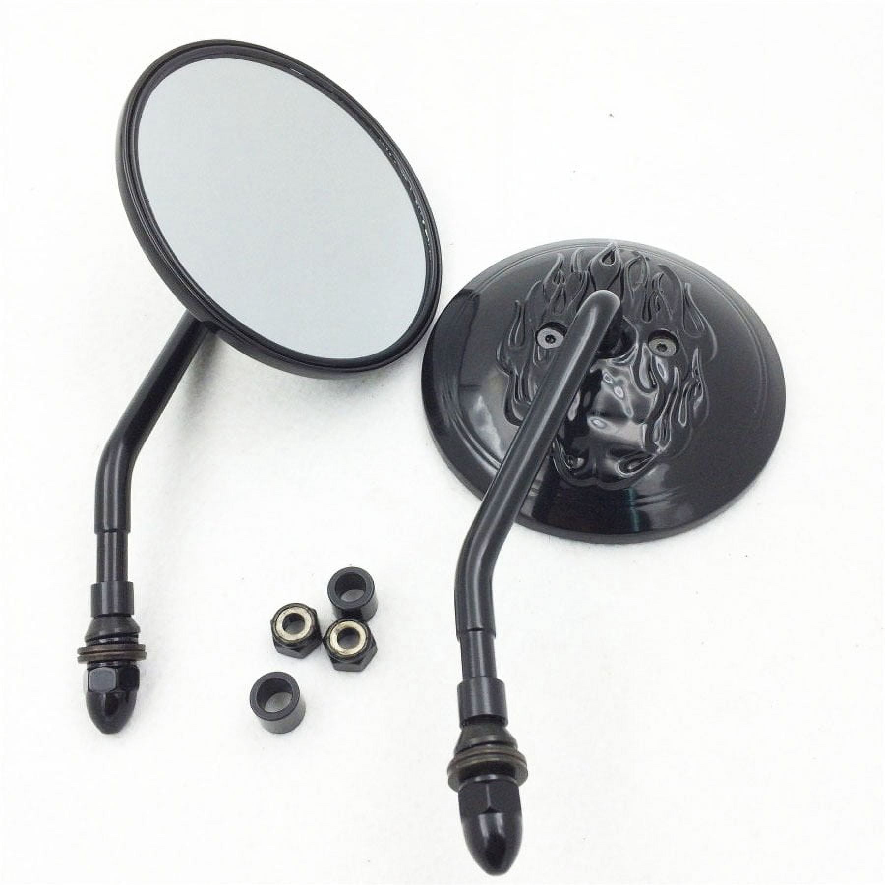 HTT Motor Round 145mm Stem Rear Side View Motorcycle Mirrors - Walmart.com
