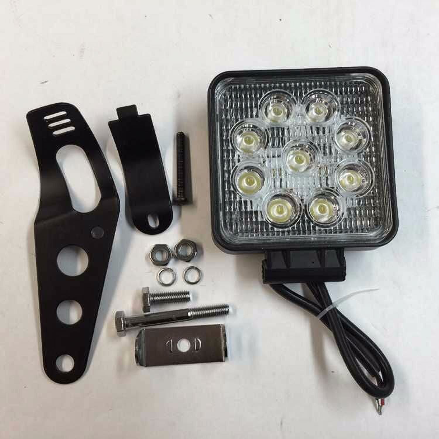 HTT-MOTOR Square 27W Spot LED Off Road Work 9 LED Light Universal Fit ...