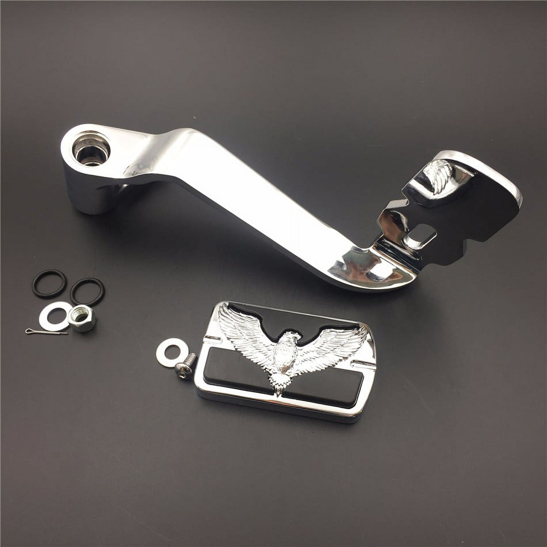 HTT Motorcycle Chrome Billet Rear Eagle Hawk Brake Lever Brake Pedal ...