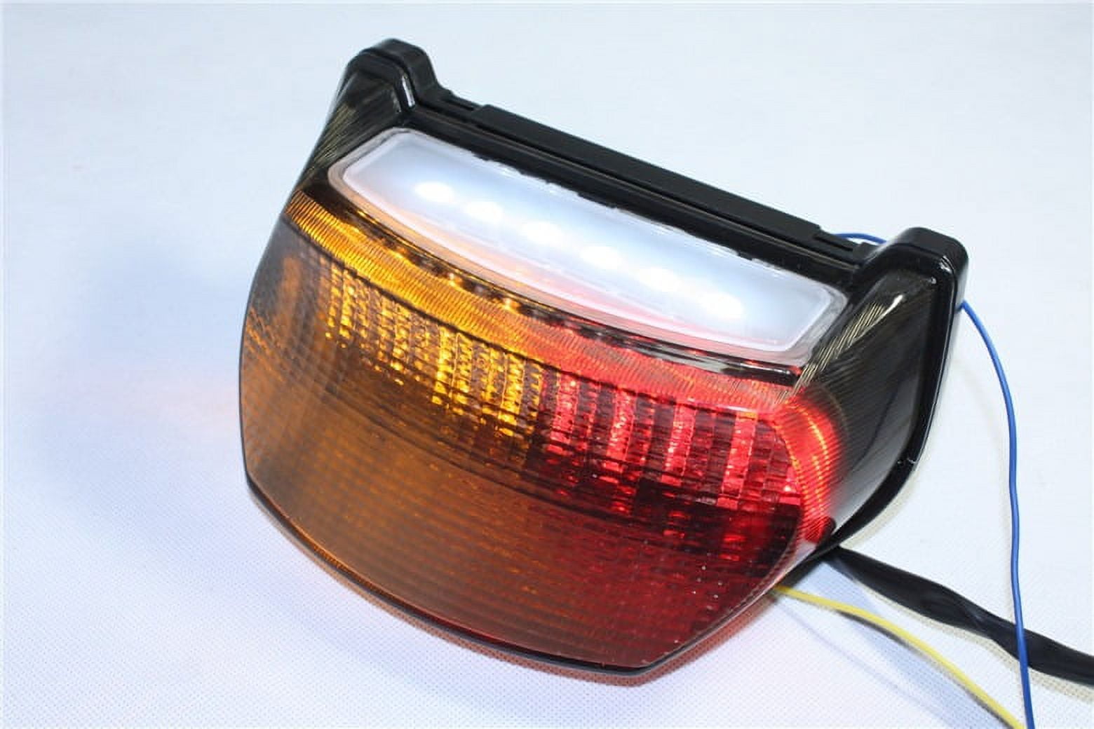 HTT Motorcycle Clear Led Tail Light Brake Light with Integrated Turn ...