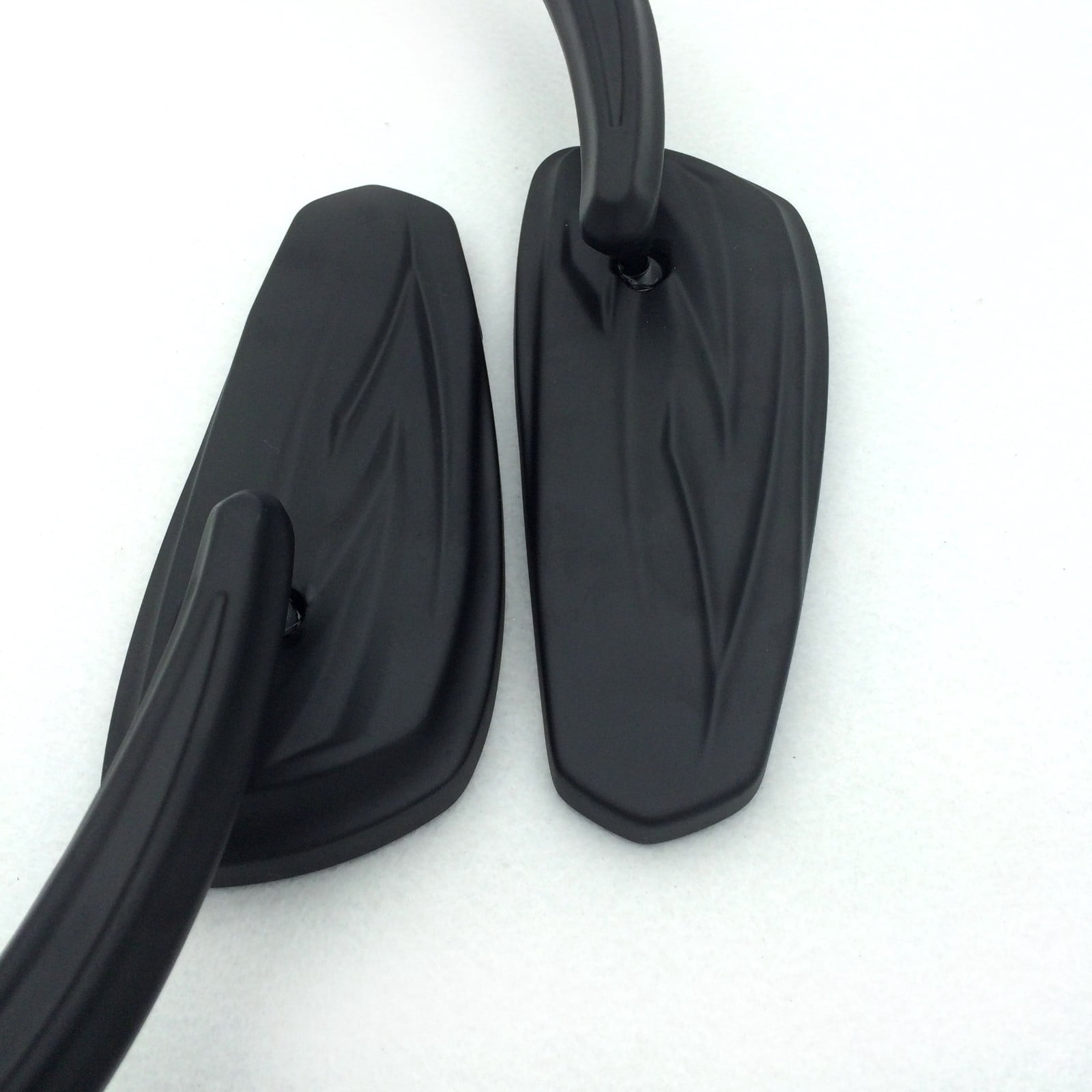 HTT Motorcycle Custom Black Lighting Engraved Back Grooved Stem For ...