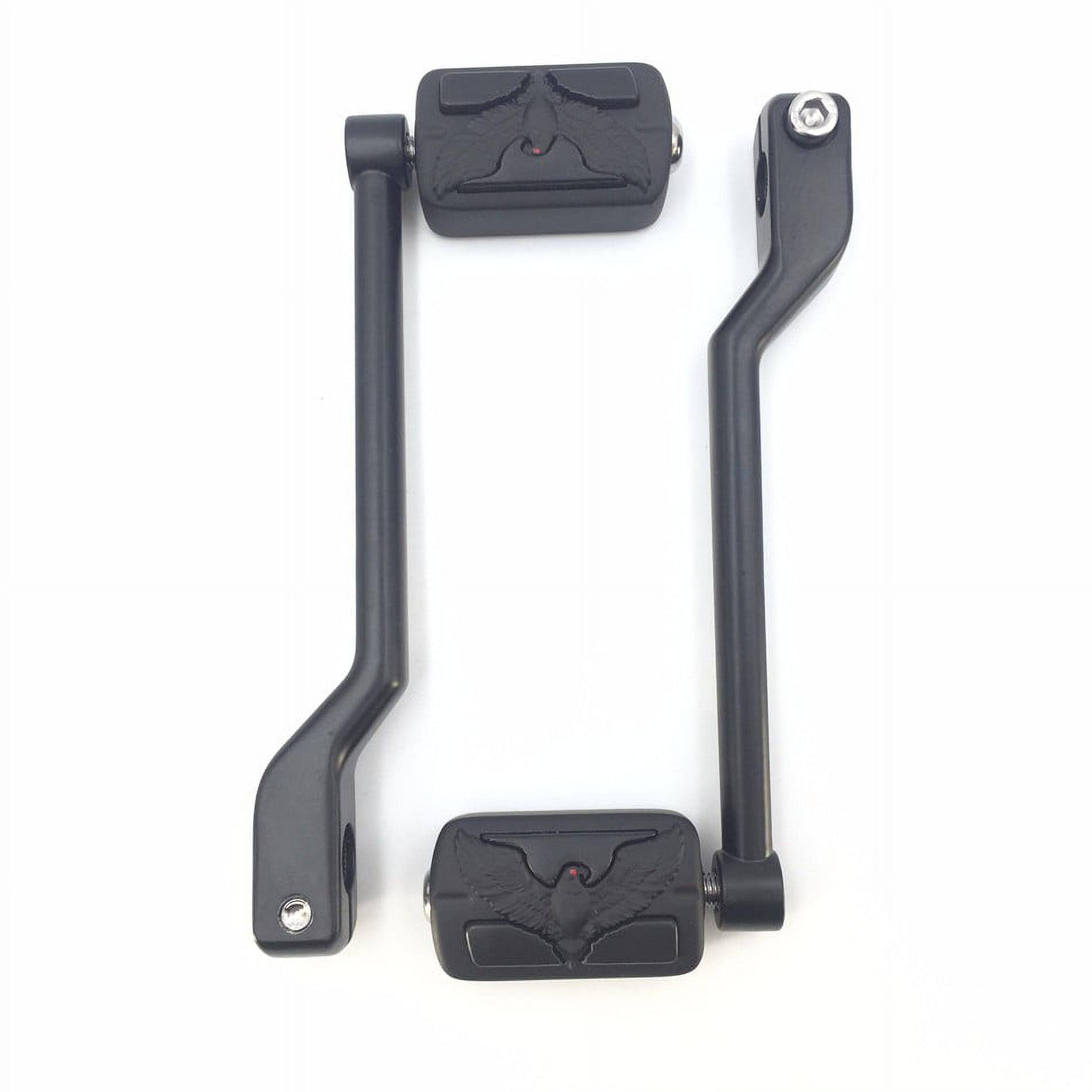 HTT Motorcycle Matte Black 2 PCs Billet Style Heel/Toe Shift Lever Gear ...
