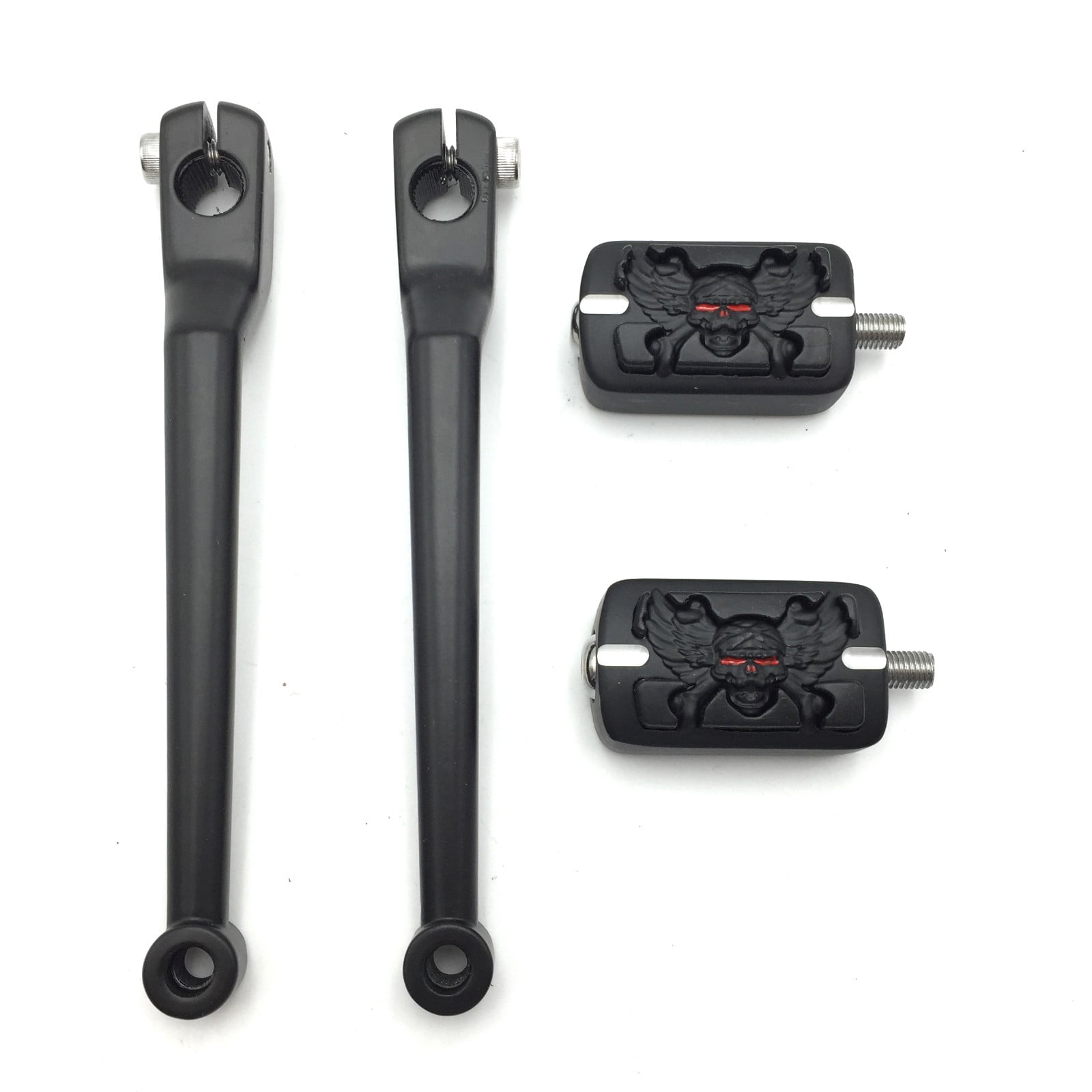 HTT Motorcycle Matte Black 2 PCs Billet Style Heel/Toe Shift Lever Gear ...