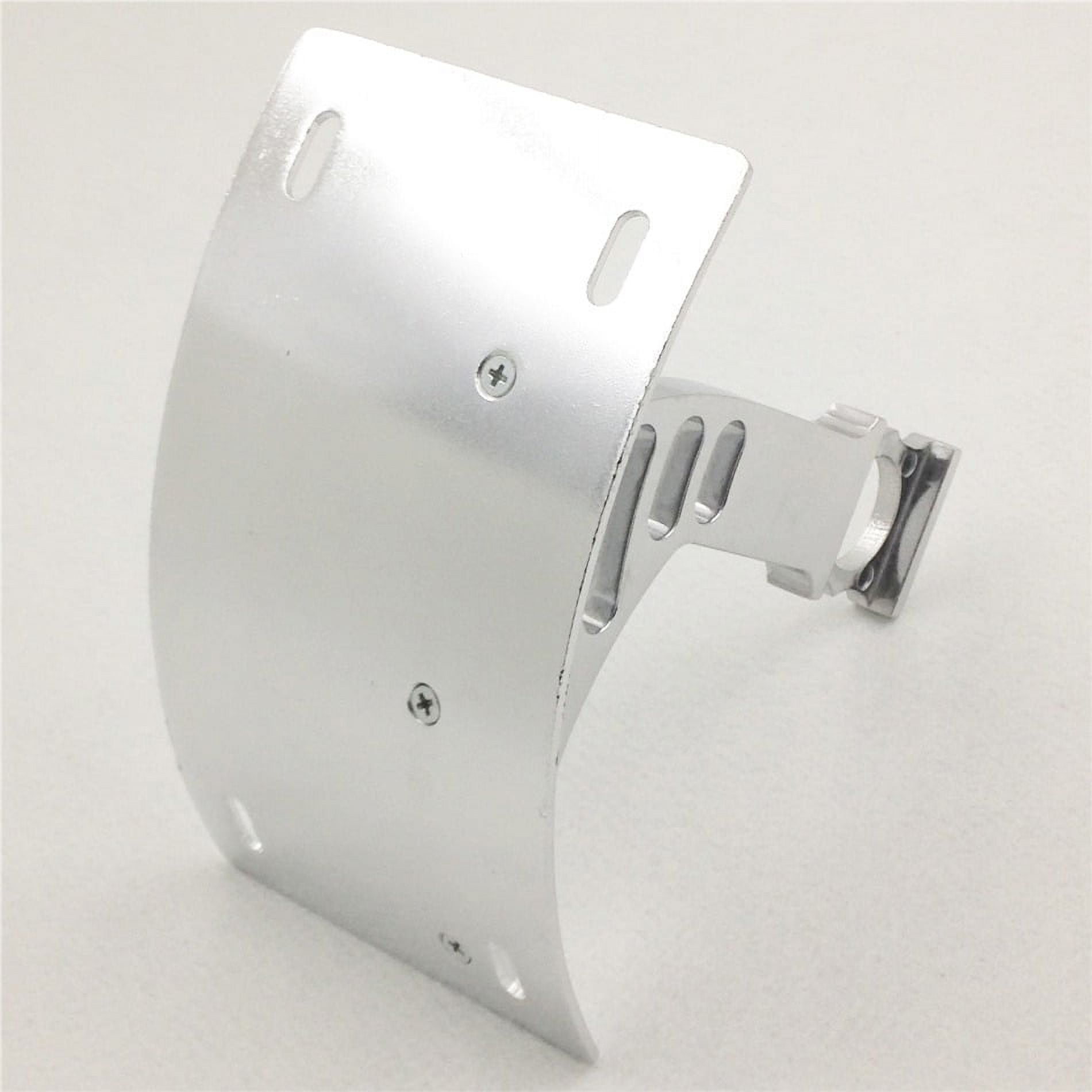 HTT Motorcycle Silver Vertical Curved Mount License Plate Bracket Tag ...