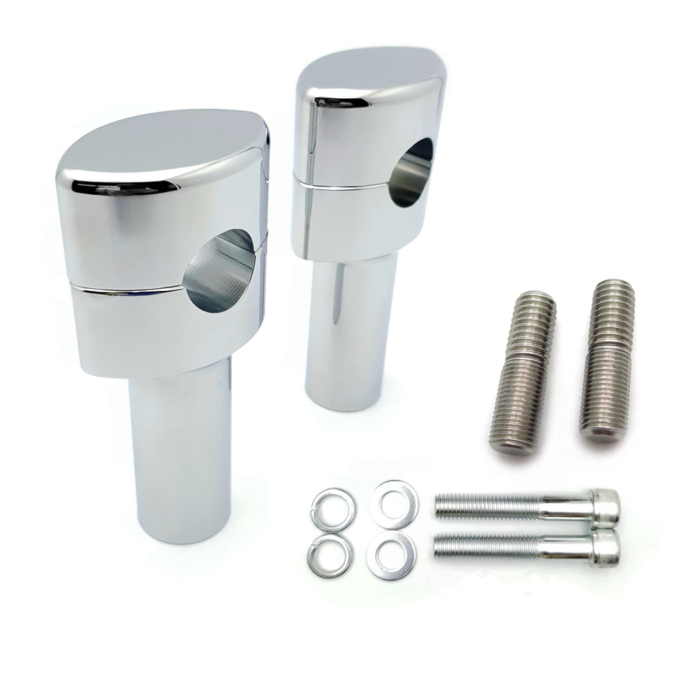 HTTMT- 4" Tall Handlebar Risers 1" Chrome Compatible WithHarley DNA ...