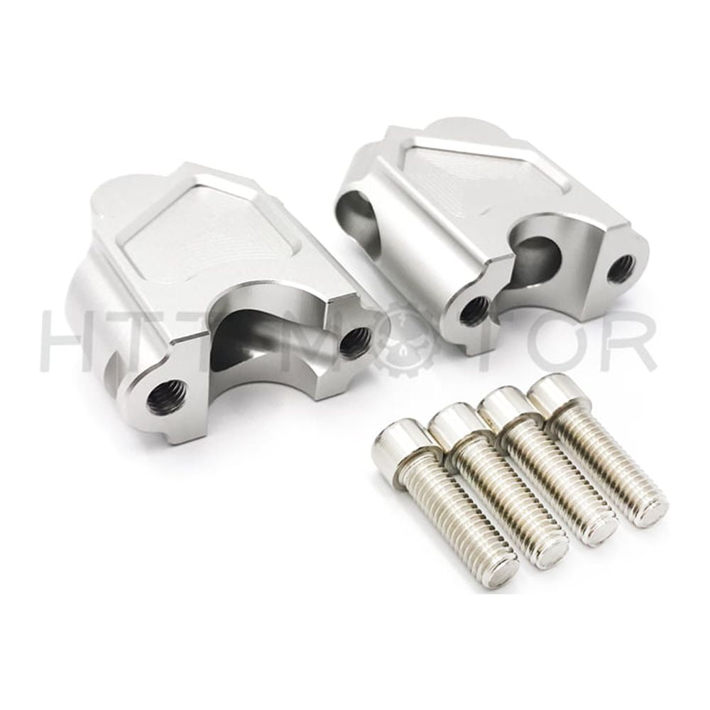 HTTMT- Silver Motorcycle Handlebar Riser Kit Moves Bar Up For BMW ...