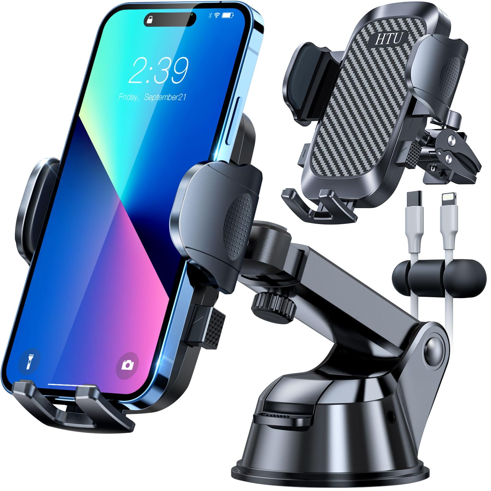 Htu 2024 Best Car Mmf7 Phone Holder Mount 【strongest Military Grade 5