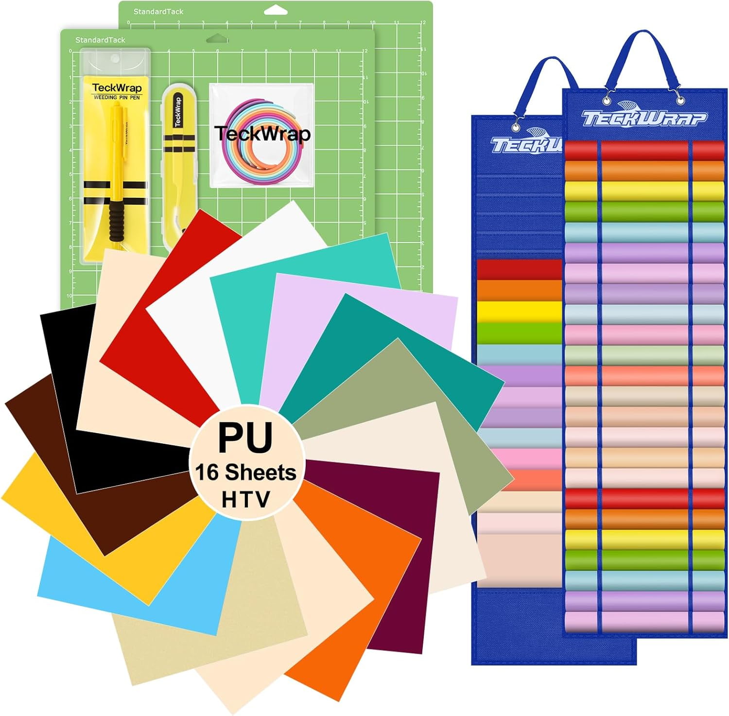 HTV Heat Transfer Vinyl Bundle - 16 Sheets 12" x 12" Assorted Colors ...