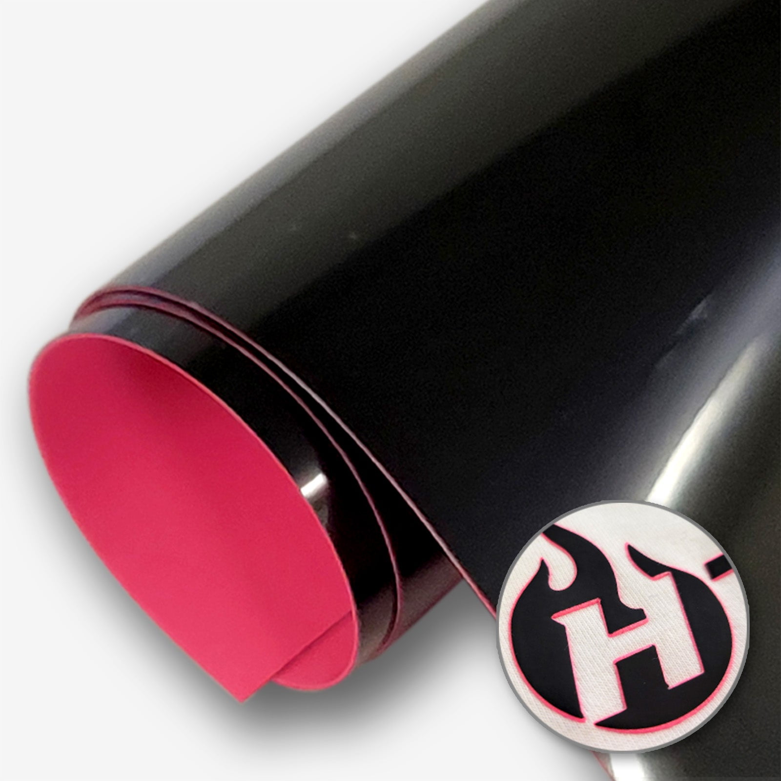 HTV4U BoldFlex Heat Transfer Vinyl (Black with Neon Pink, 20" x 12 ...
