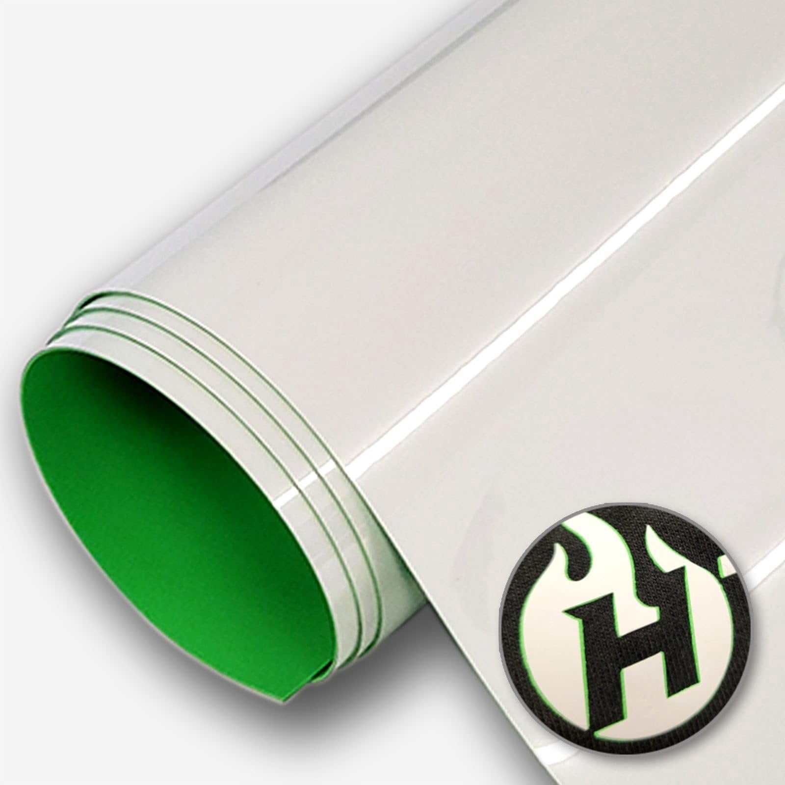 HTV4U BoldFlex Heat Transfer Vinyl White with Neon Green, 20" x 5 Yards ...