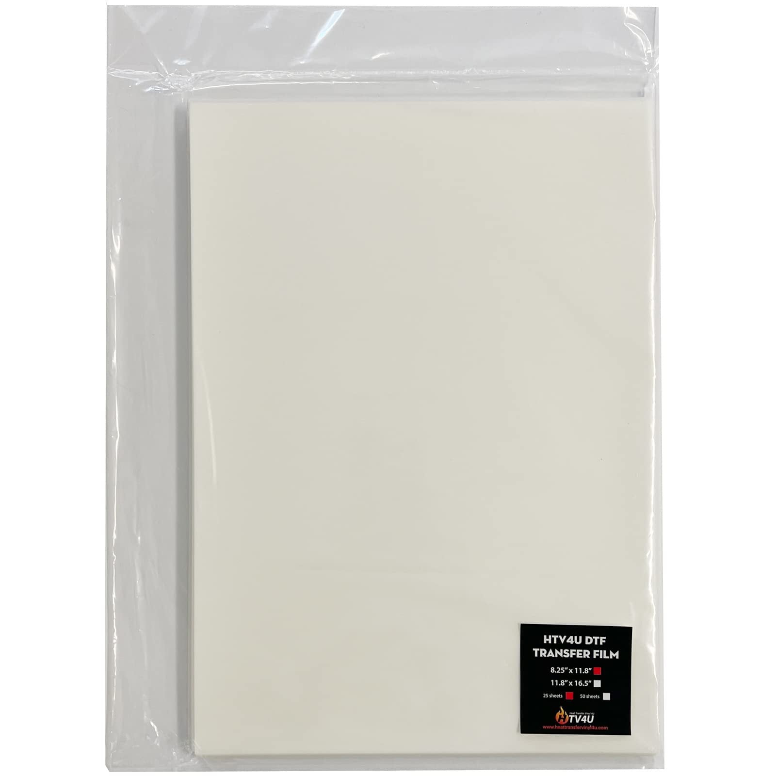 HTV4U DTF Transfer Sheet 11.8" x 8.25" 25 Sheets - Heat Press Transfer ...