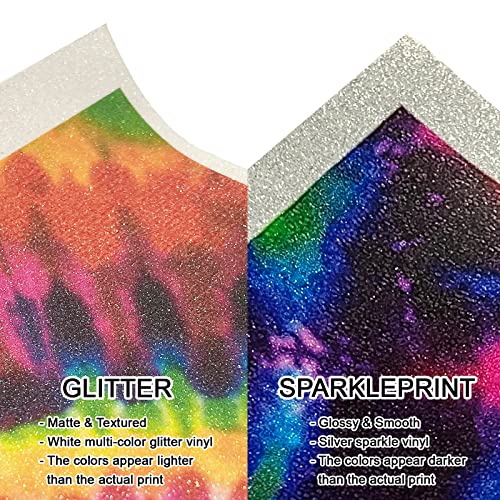 HTV4U Glitter Ombre Patterned Heat Transfer Vinyl (24A, 12" x 12 ...