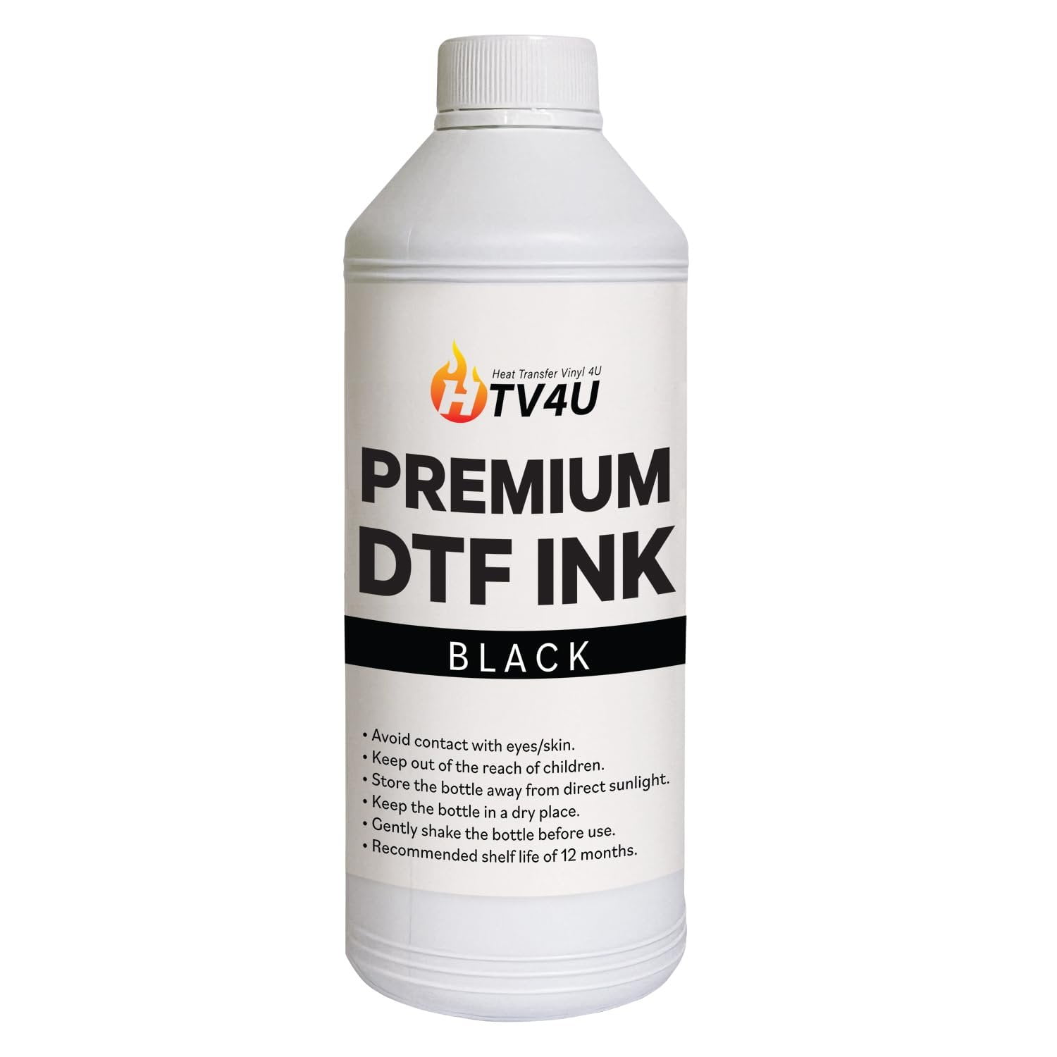 HTV4U Premium DTF Direct to Film Transfer Ink 1 Liter Black, Direct Print on Fabric, T-Shirts ...