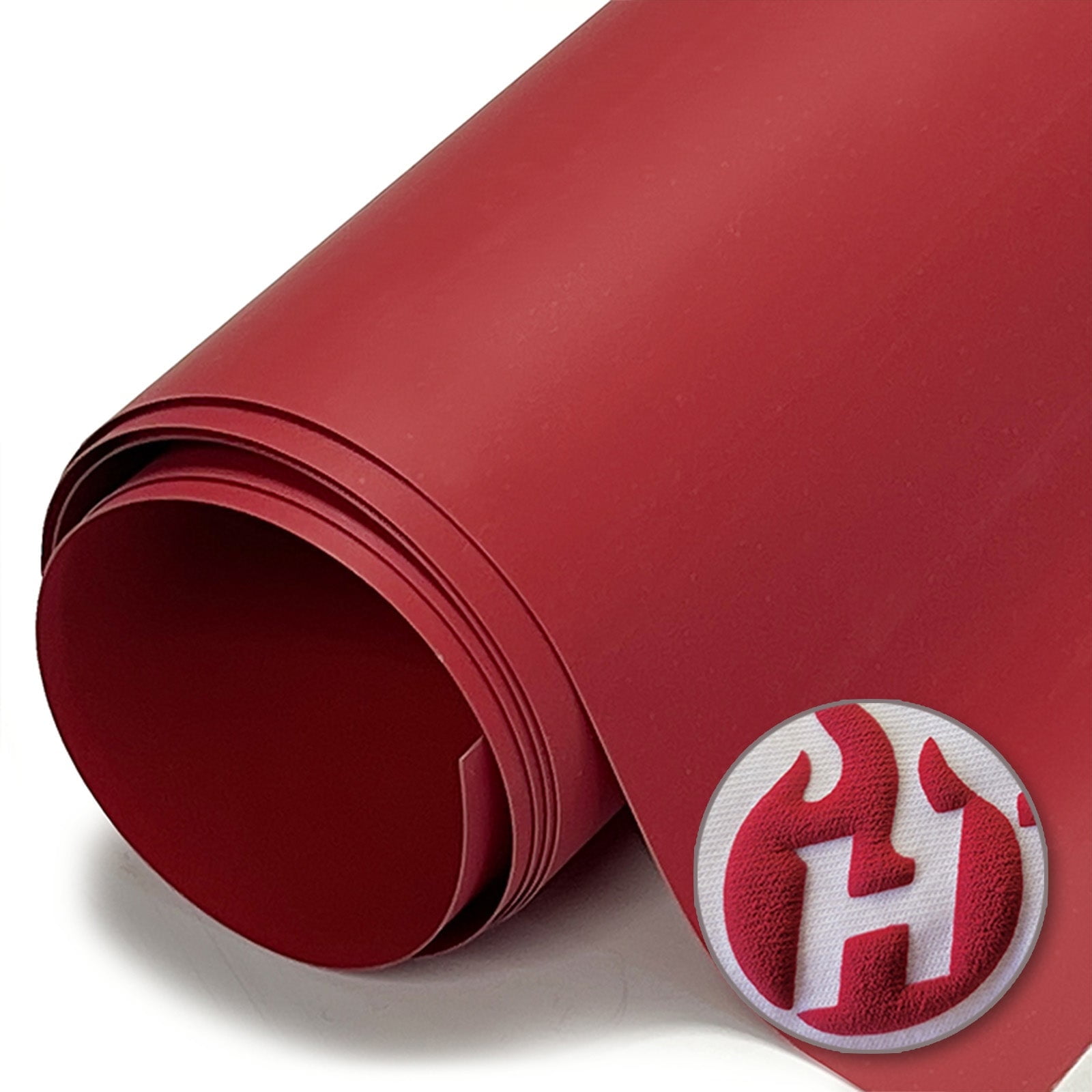 HTV4U Puff Heat Transfer Vinyl (Burgundy, 20" x 1 Yard) - 3D Puffy Heat ...