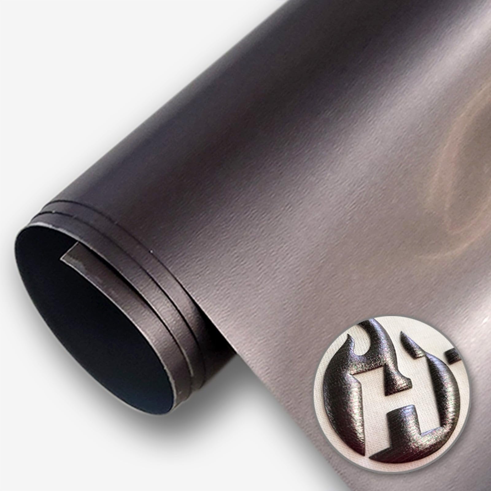 HTV4U Puff Heat Transfer Vinyl Foil Truffle Chrome, 20" x 12" Sheet ...