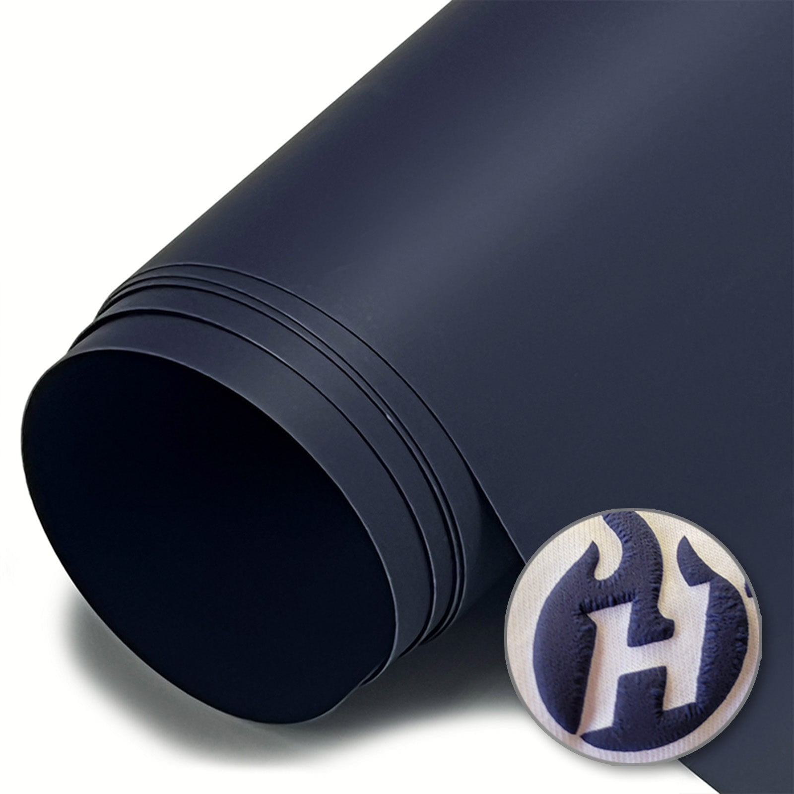 HTV4U Puff Heat Transfer Vinyl (Indigo Blue, 20" x 1 Yard) - 3D Puffy ...