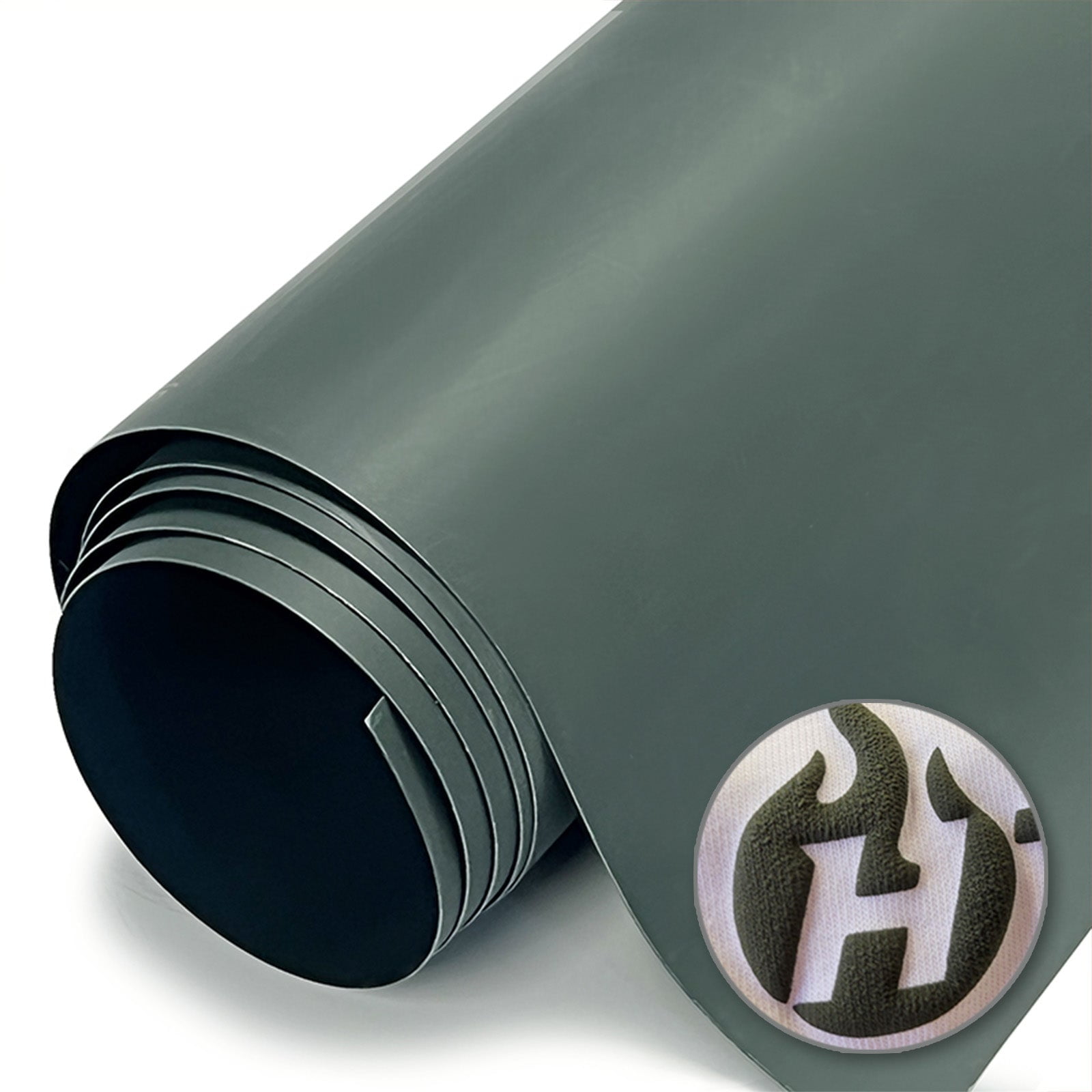 HTV4U Puff Heat Transfer Vinyl (Olive Green, 20" x 12") - Iron on Vinyl ...
