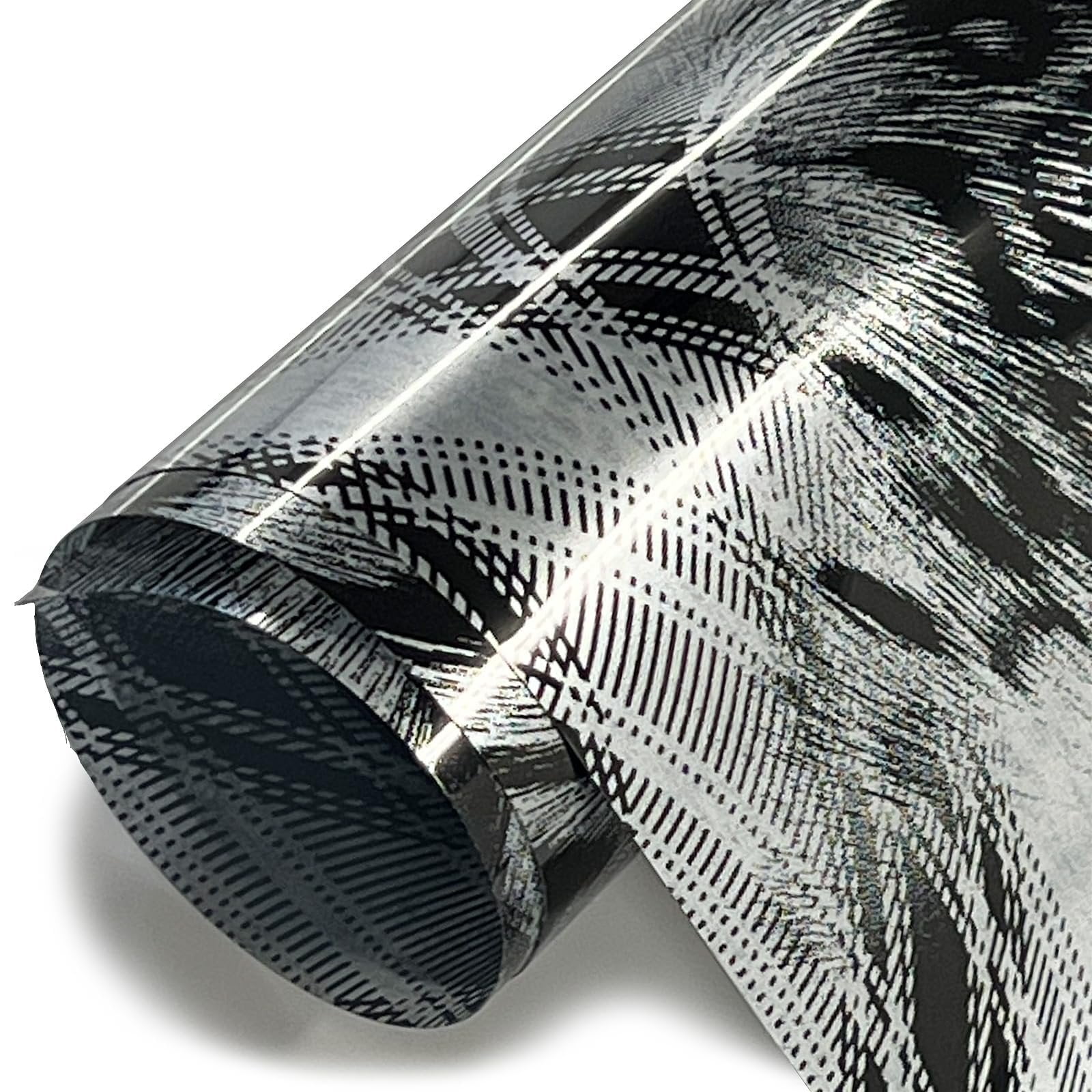 HTV4U Stretchable WeedFoil Heat Transfer Vinyl Distorted Plaid, 20" x ...