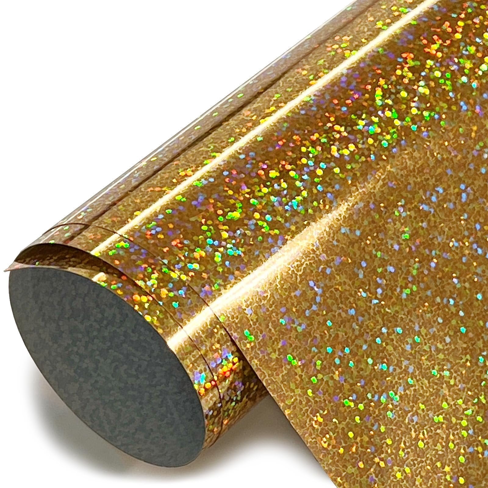 HTV4U Stretchable WeedFoil Heat Transfer Vinyl Holo Gold, 20" x 3 Yards ...