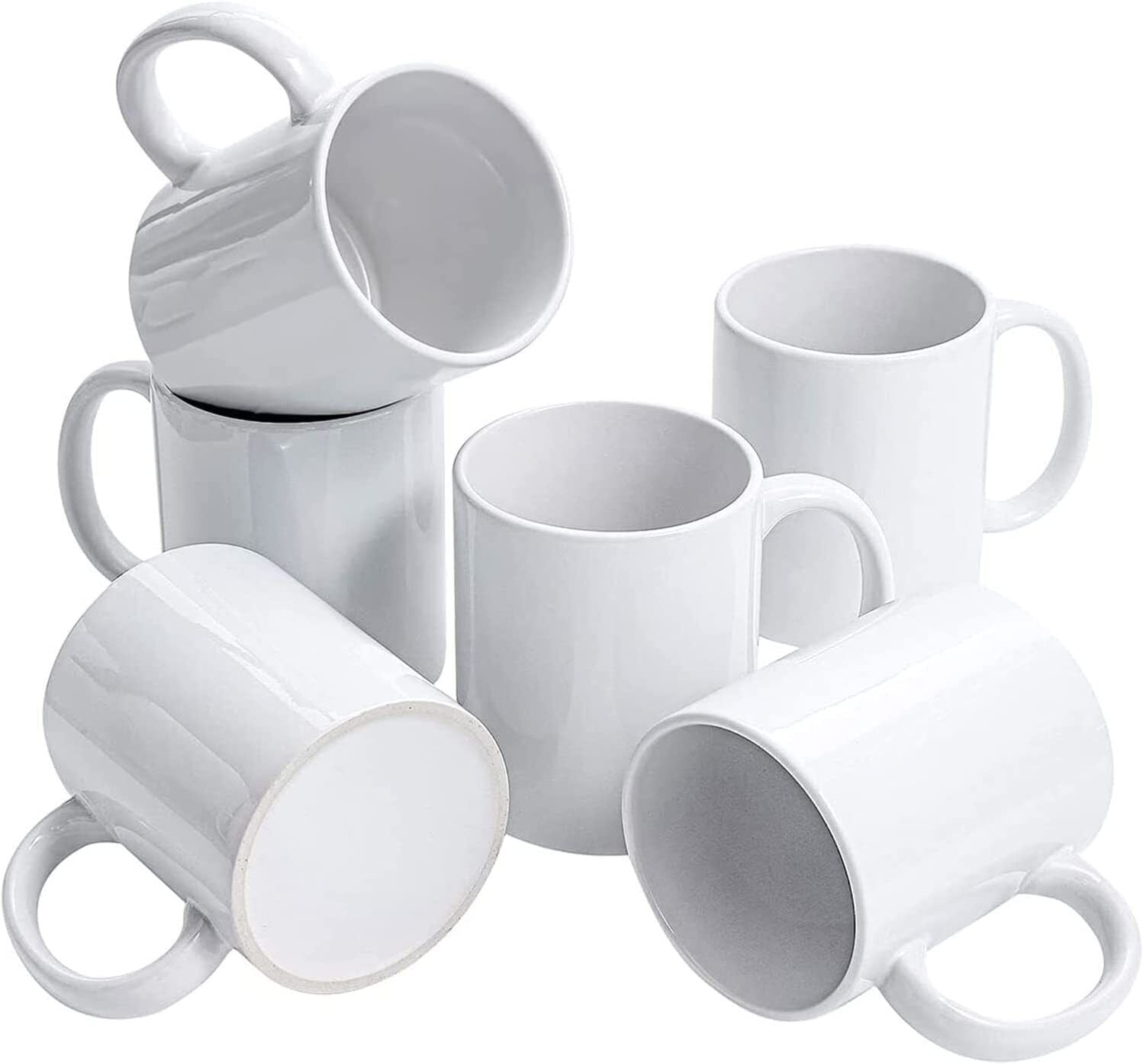 HTVRONT 11 oz - 6 Pack Tazas Para Sublimation Mugs Blank Coffee Mugs ...