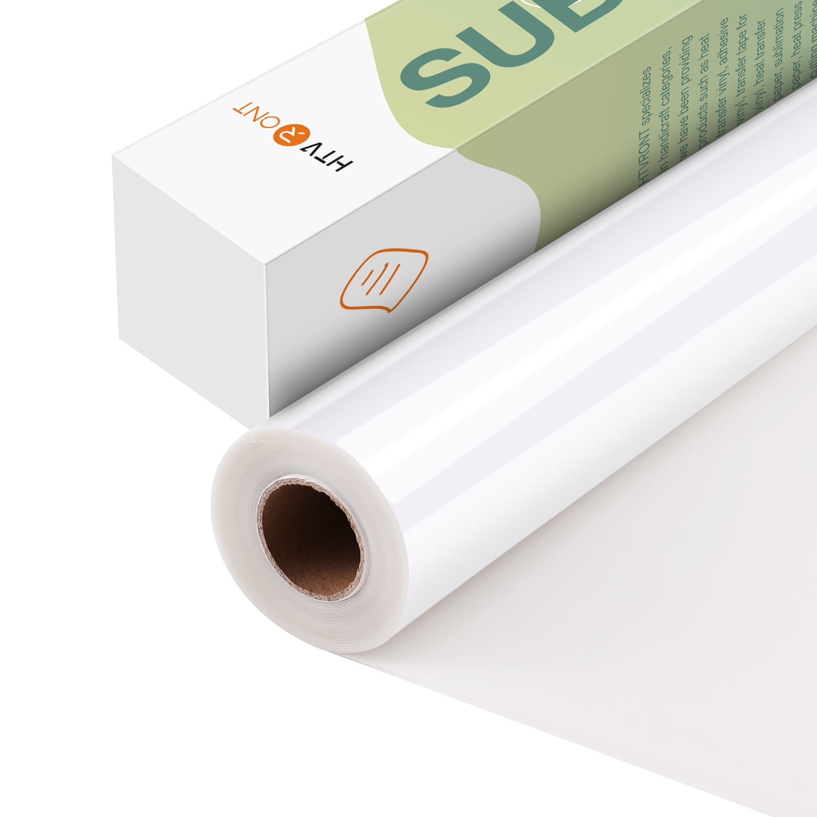 HTVRONT 12" X 15FT Glossy Clear Sublimation HTV Vinyl for Light-Colored ...