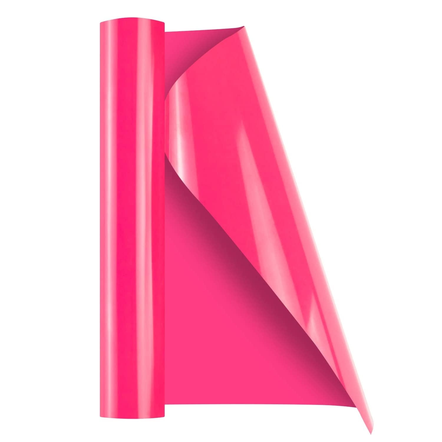 HTVRONT 12" x 15 ft Fluorescent Pink HTV Vinyl Rolls Heat Transfer ...