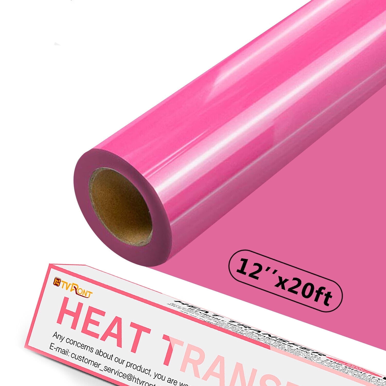 HTVRONT 12" x 20FT Pink Vinyl Iron on HTV T-shirt for HTVRONT & All ...