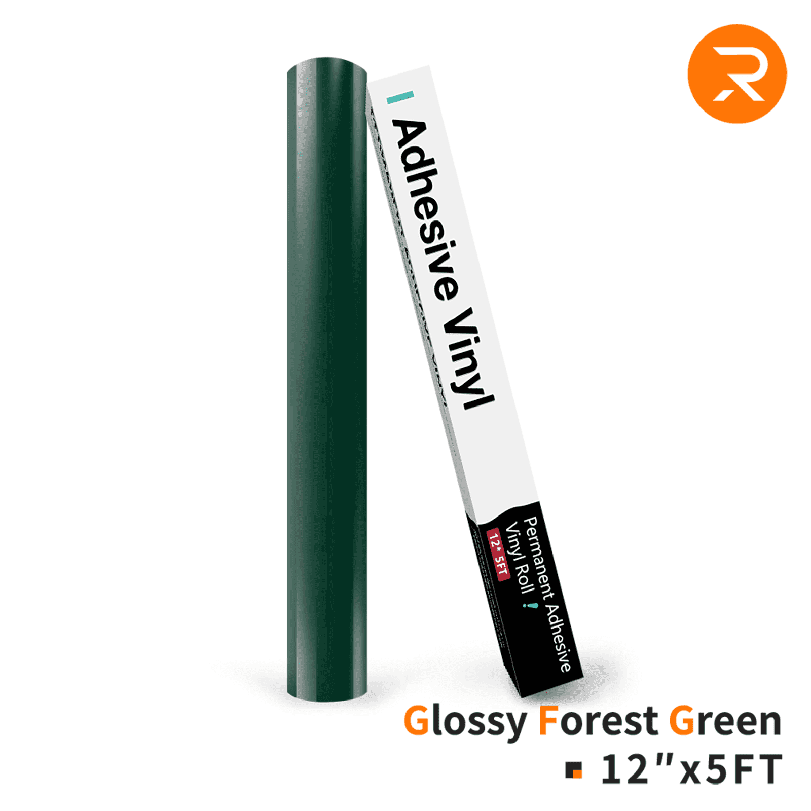 HTVRONT 12" x 5" Glossy Forest Green Permanent Adhesive Vinyl for ...
