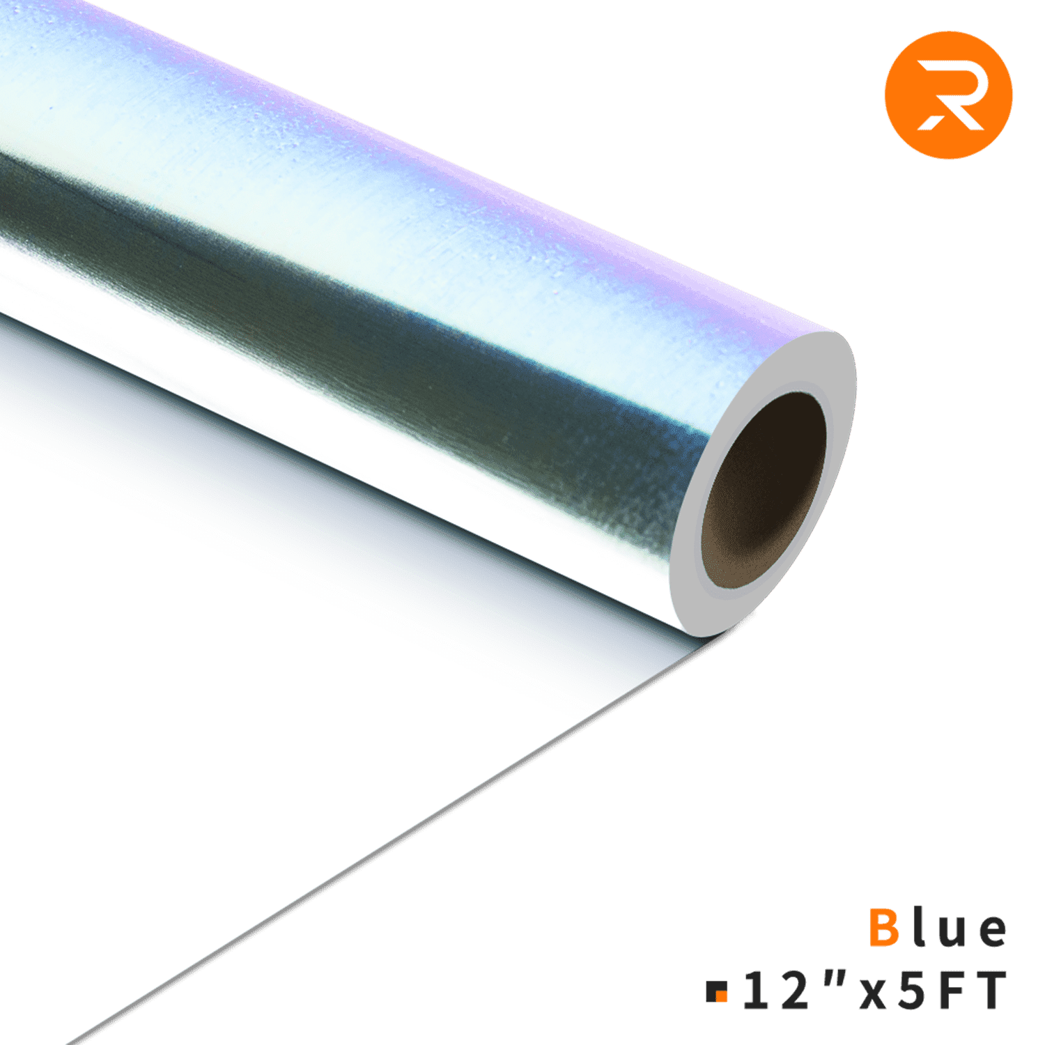 HTVRONT 12" x 5 ft Holographic Blue Metallic Gradient Heat Transfer ...