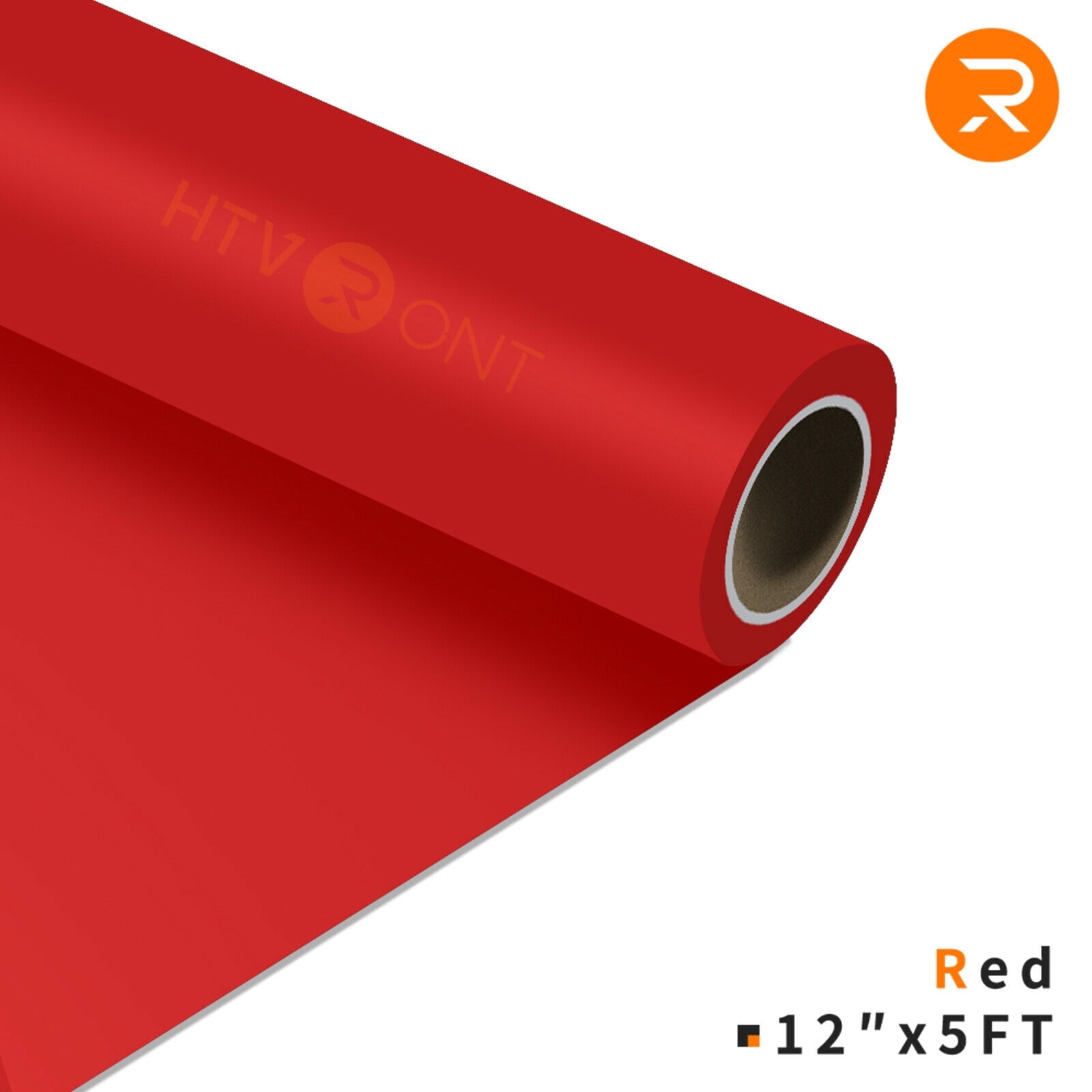 "HTVRONT Premium 12"" x 5ft Red Heat Transfer Vinyl Roll for T-Shirts ...