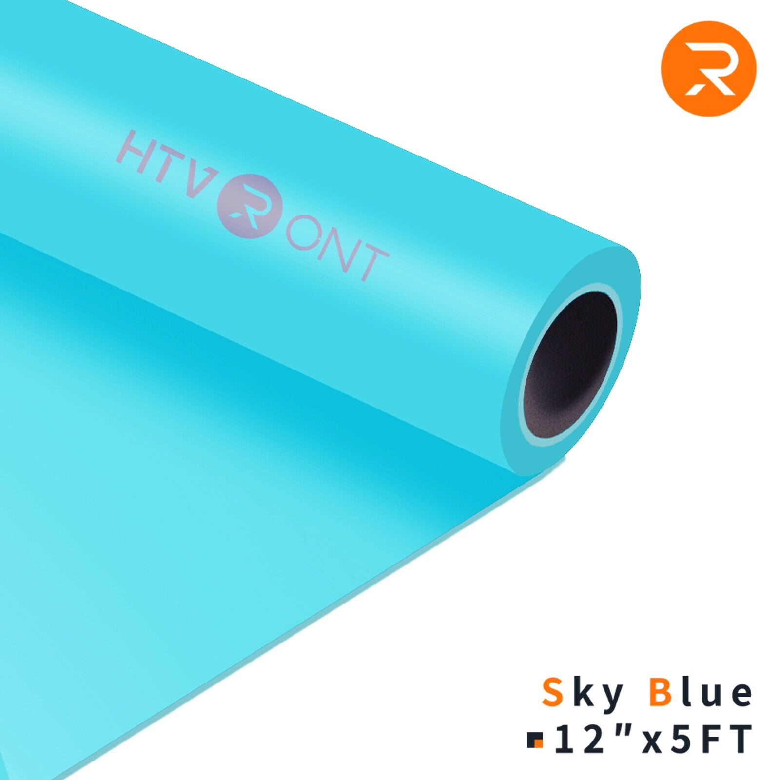 HTVRONT Premium 12" x 5ft Heat Transfer Vinyl Sky Blue HTV Rolls for ...