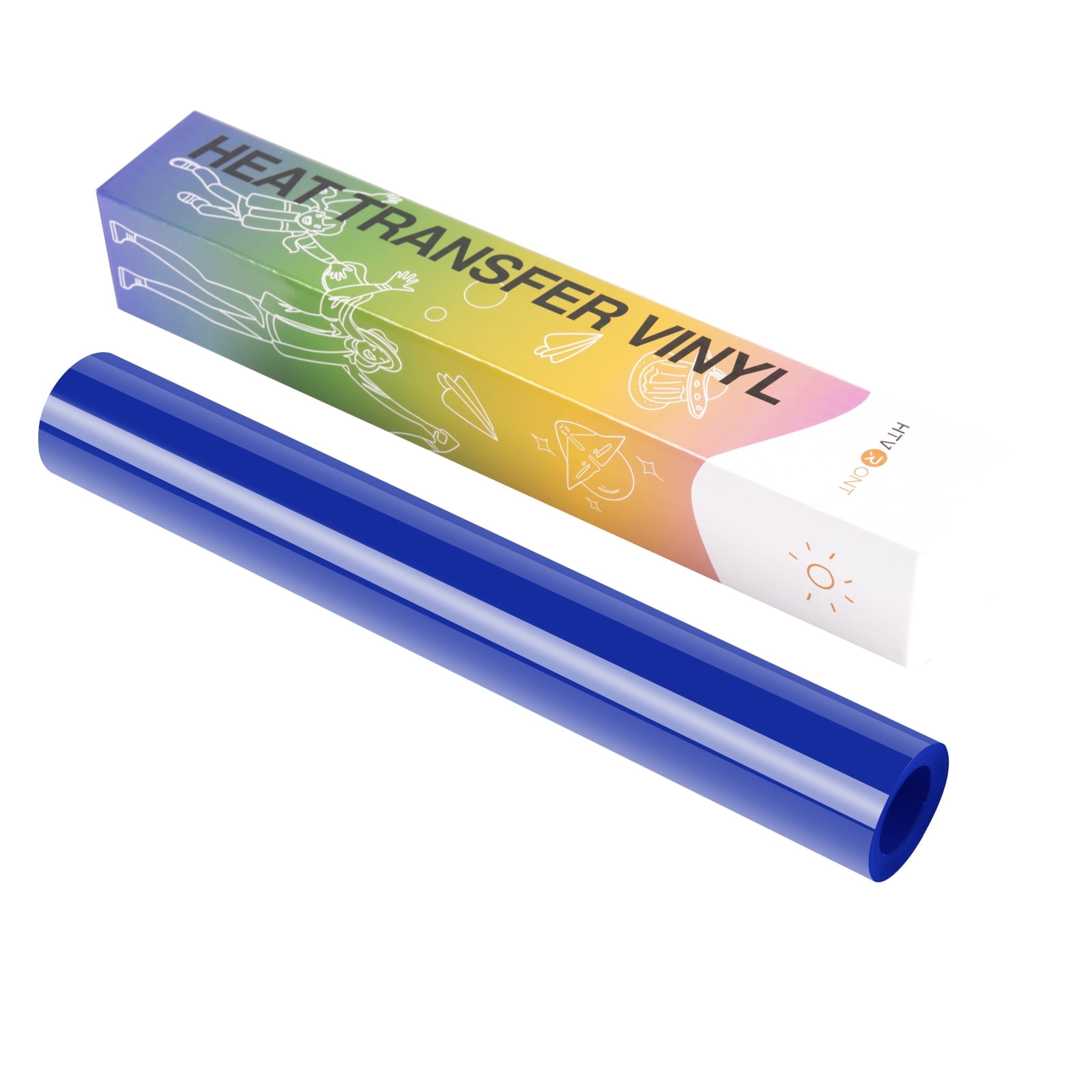 HTVRONT 12" x 6FT Blue HTV Vinyl 3D Puff Heat Transfer Vinyl With ...