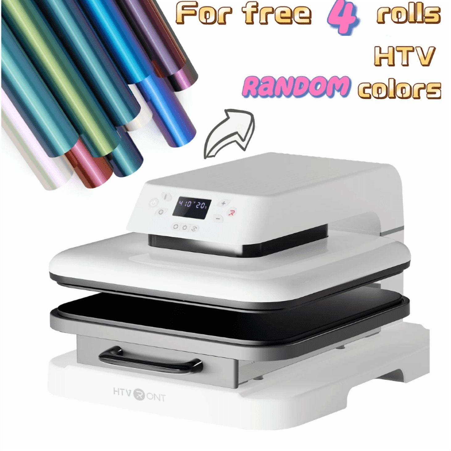 "HTVRONT Auto Heat Press Machine, 15"" x 15"", 1500w, for T-shirt ...