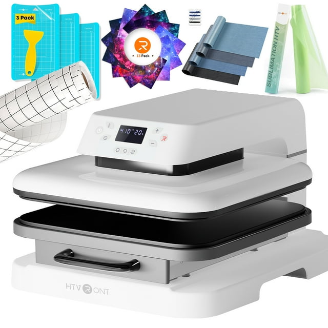 HTVRONT 1500W 15"x15" Auto Heat Press Machine Bundle, Sublimation ...