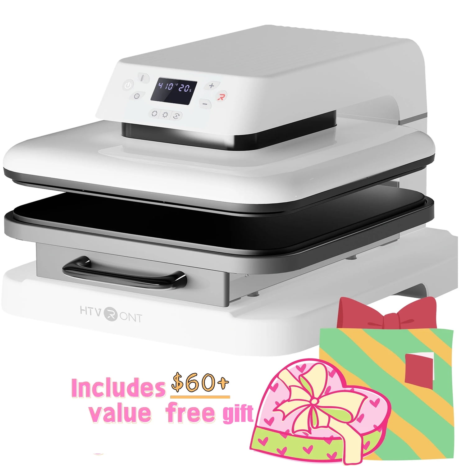 HTVRONT 1500W 15"x15" Automatic Heat Press Machine Bundle with Gift for ...