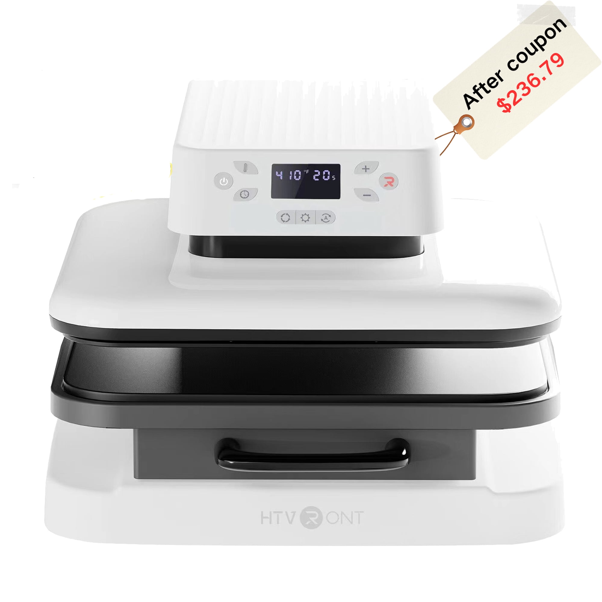 HTVRONT 1500W 15"x15" White Auto Heat Press Machine for Transfer Vinyl ...