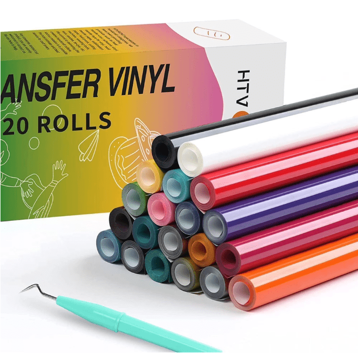 HTVRONT, Heat Transfer Vinyl Bundle, 20 Rolls 12"x3ft, Assorted Colors ...
