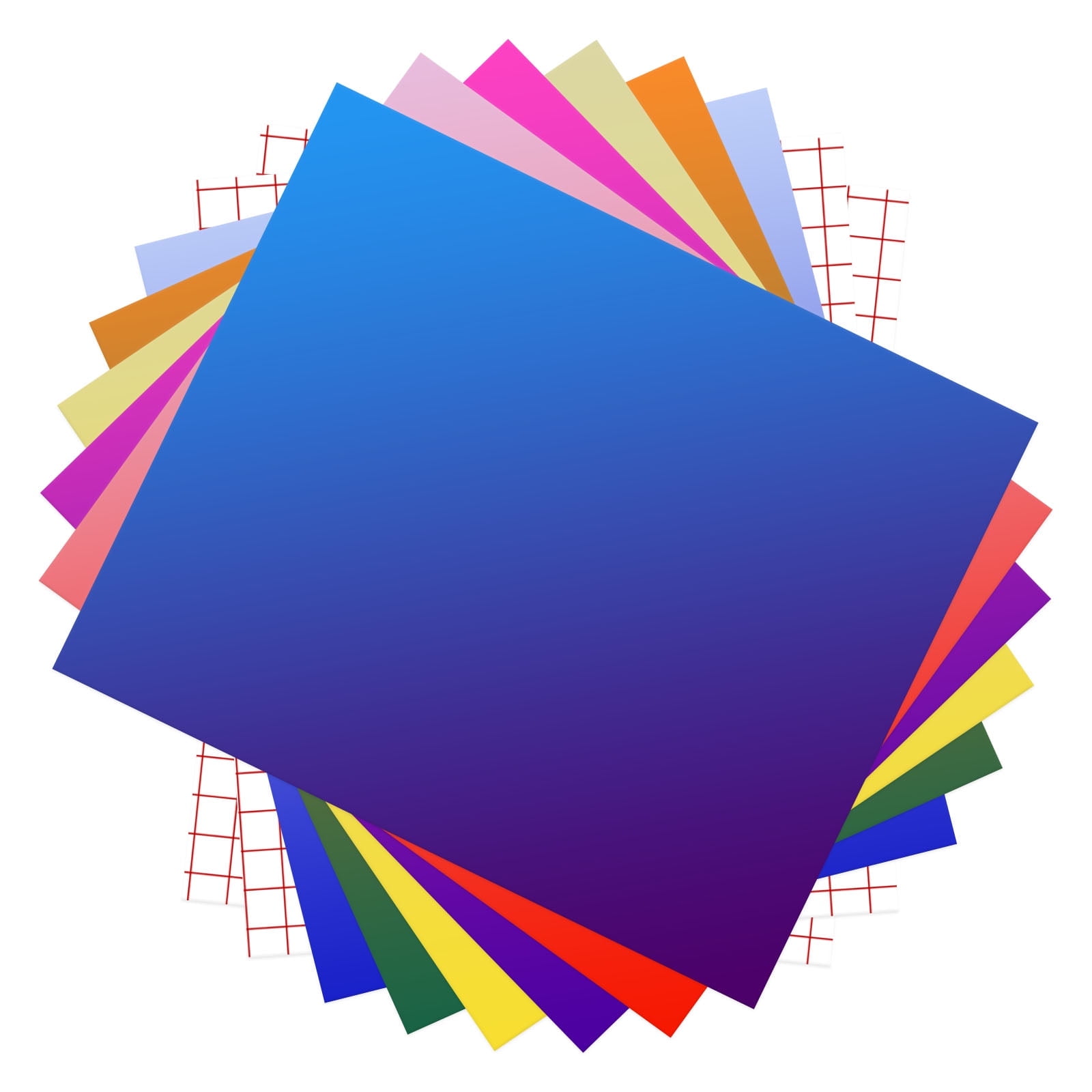 HTVRONT 6 Colors 12"x10" Color Changing Vinyl Permanent Adhesive Vinyl ...