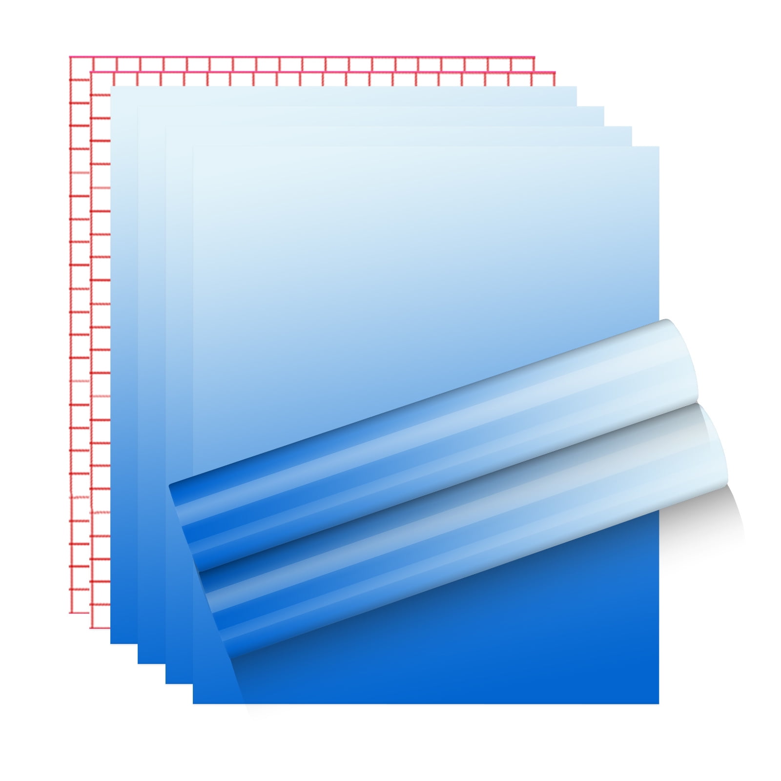 HTVRONT 6 Colors 12"x10" Translucent to Blue Color Changing Vinyl ...