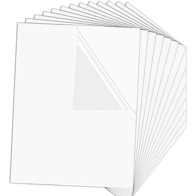 HTVRONT 8.5" x 11" Glossy Transparent Waterproof Sublimation Sticker ...
