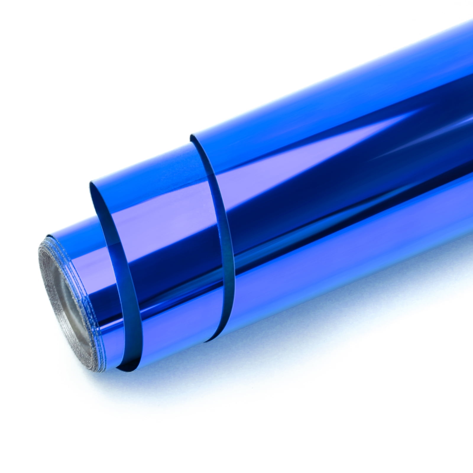 HTVRONT Blue Mirror Metallic Vinyl 12" x 10 FT Permanent Adhesive Vinyl ...