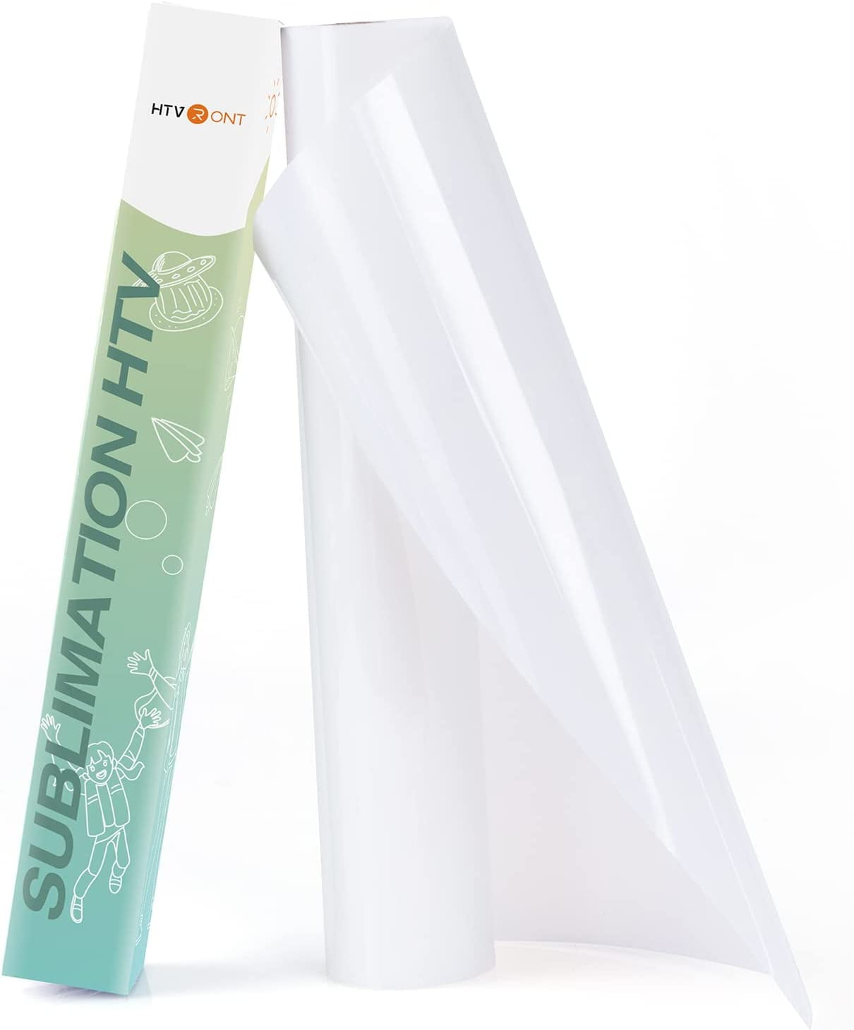 HTVRONT Clear HTV Vinyl for Sublimation - 12" X 5FT Upgraded Glossy ...