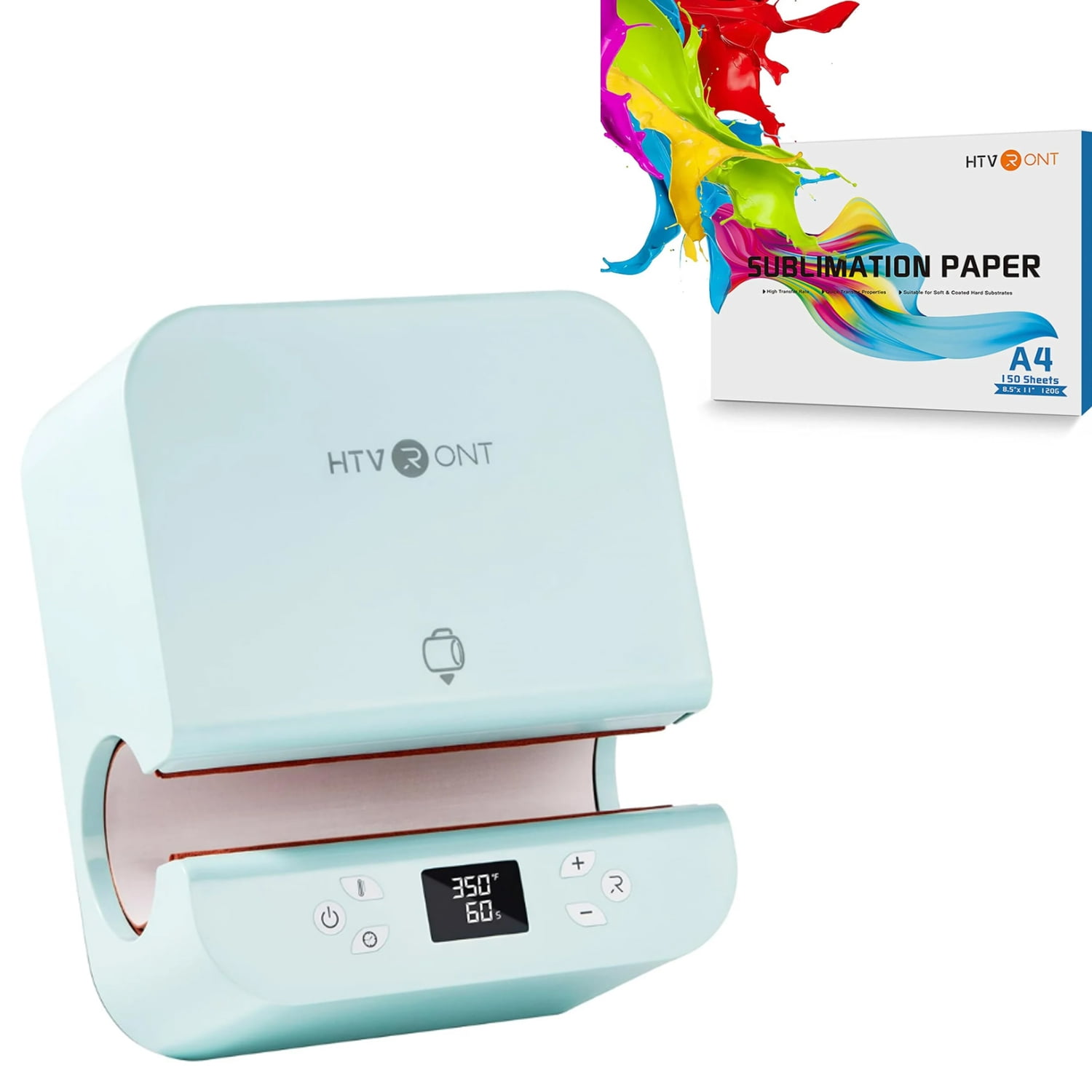 HTVRONT HTVRONT Auto Tumbler Mug Heat Press Machine+150 Sheets ...