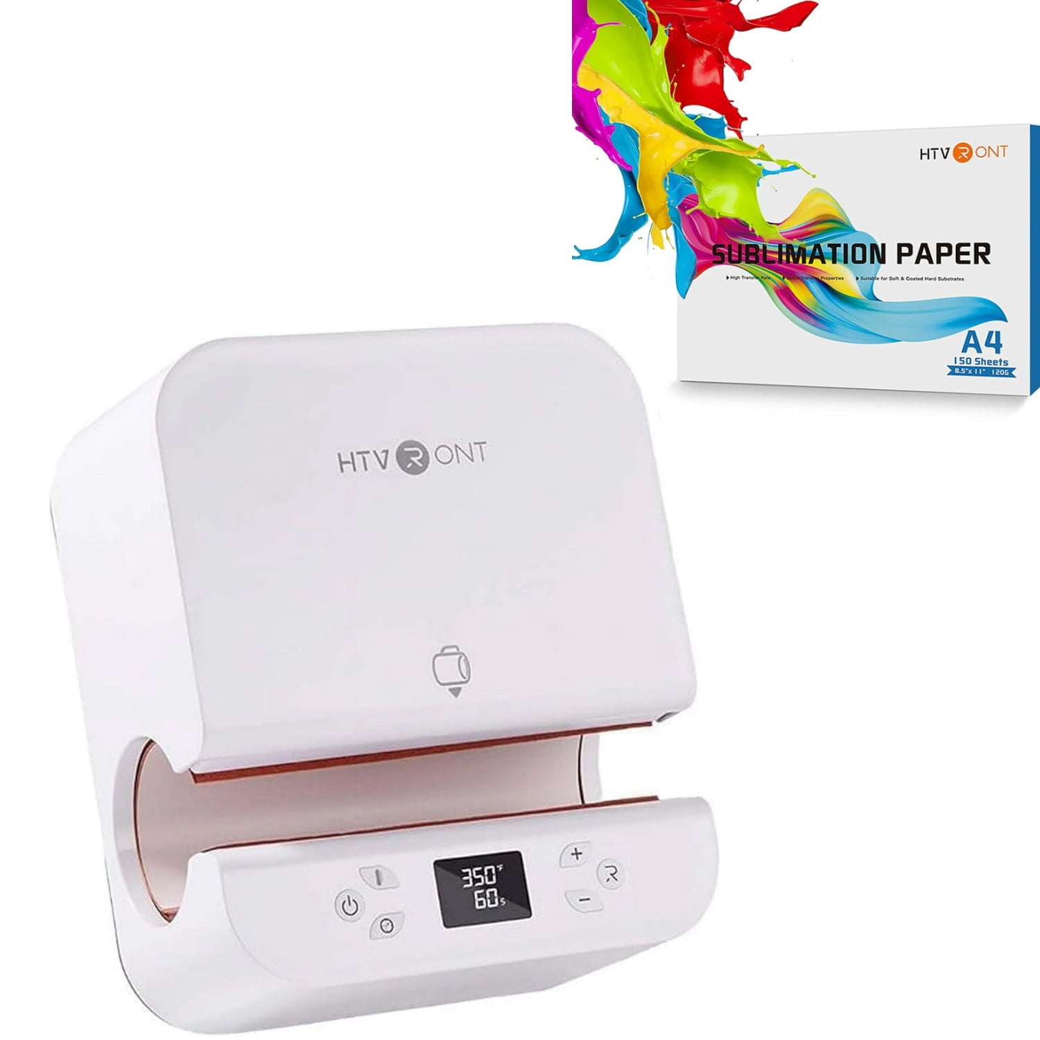 HTVRONT HTVRONT Auto Tumbler Mug Heat Press Machine+150 Sheets ...