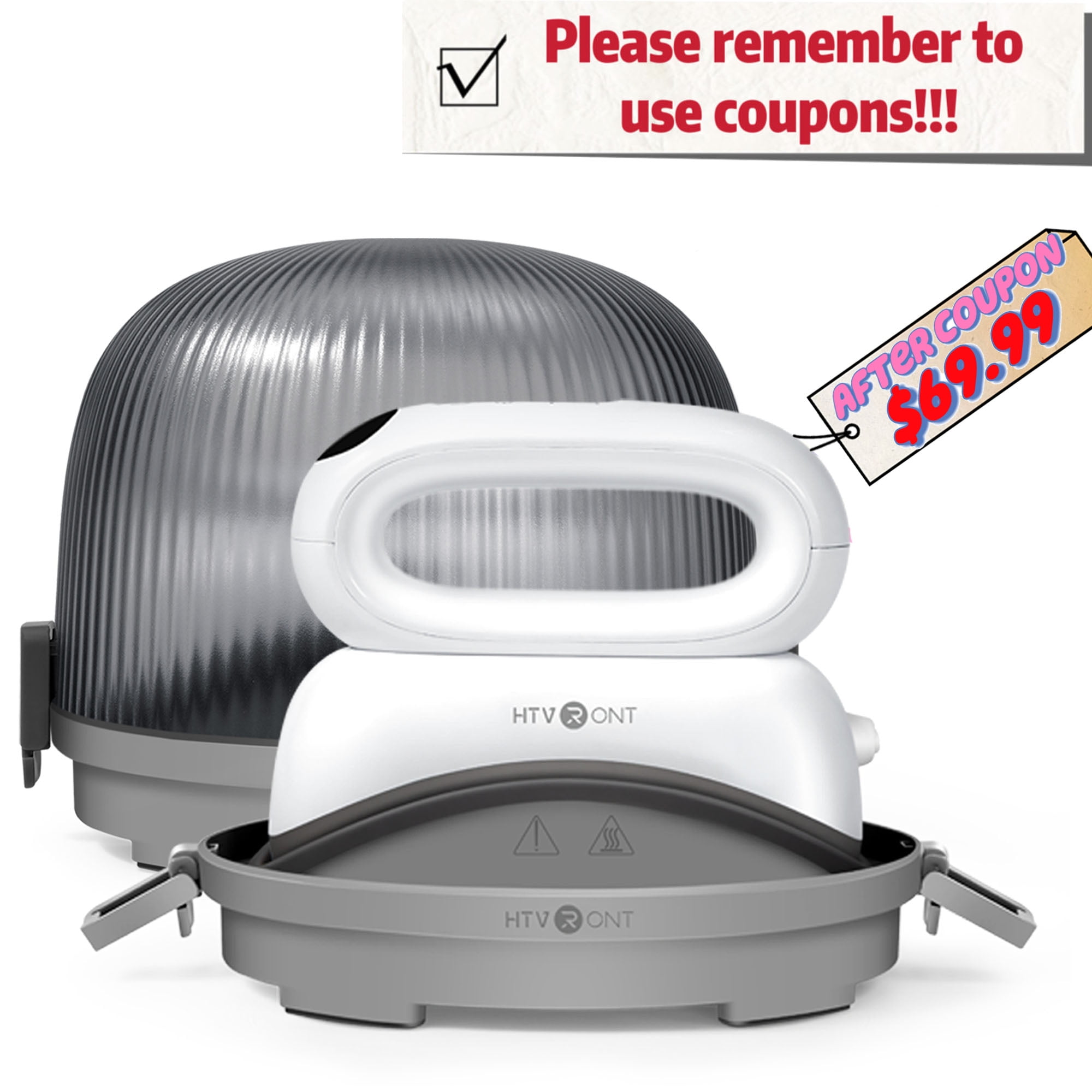 HTVRONT Hat Press, Heat Press Machine w/LCD Multifunctional Design Cap ...