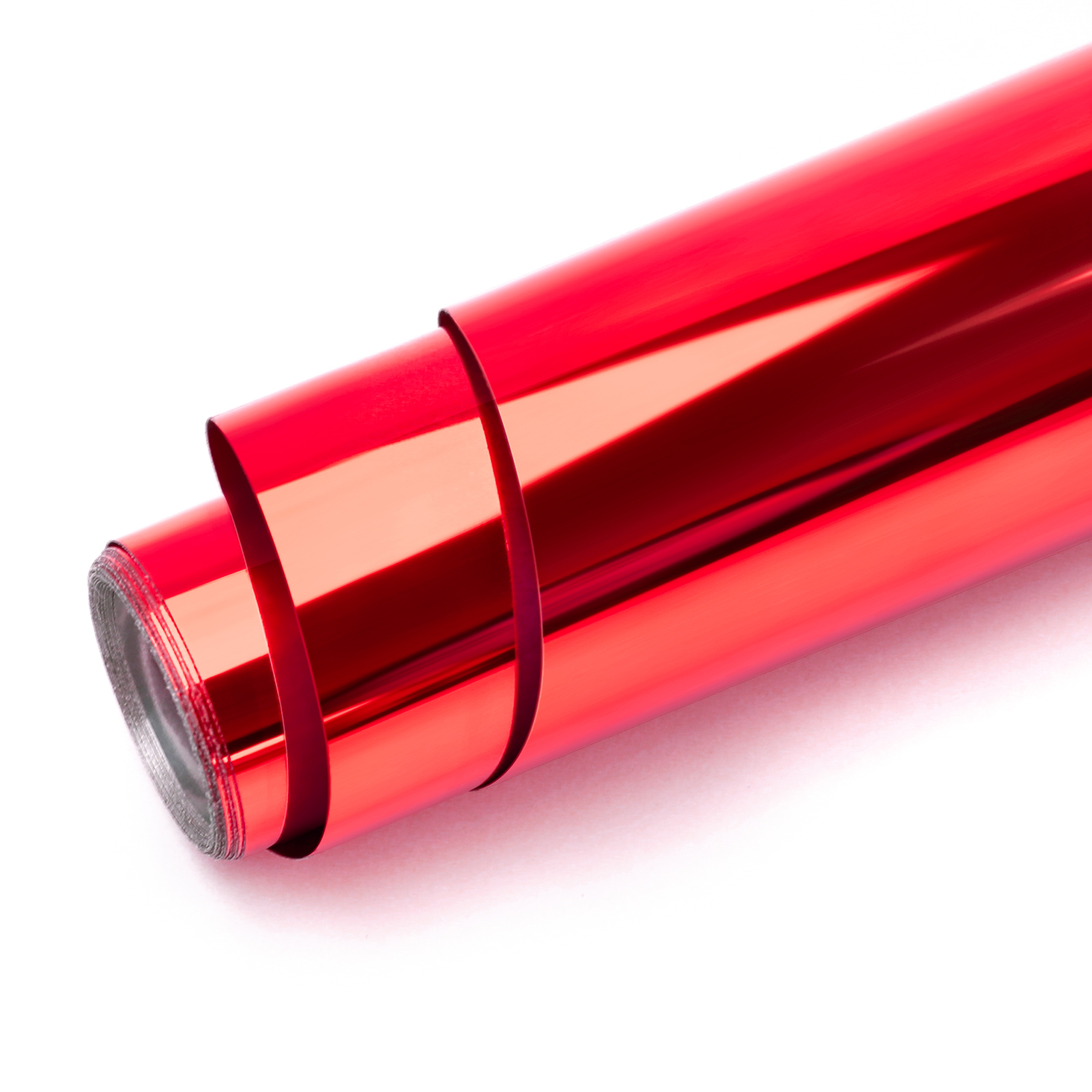 HTVRONT Red Mirror Metallic Vinyl 12" x 10 FT Permanent Adhesive Vinyl ...