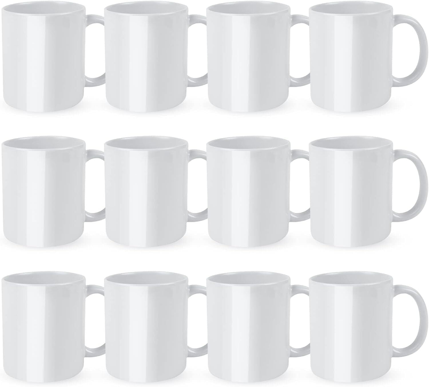 HTVRONT Sublimation Mugs Blank 11 oz - 12 Pack Tazas Para Sublimacion ...