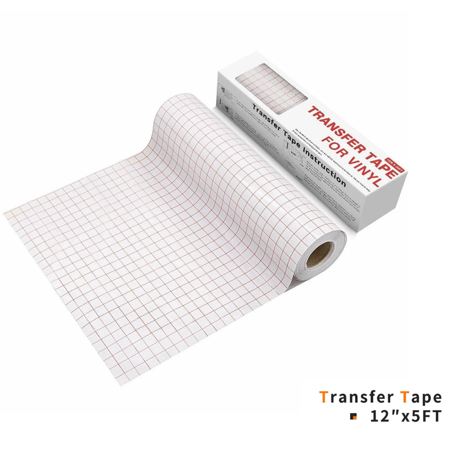 HTVRONT Transfer Tape for Vinyl -w/Red Alignment Grid Clear Transfer ...