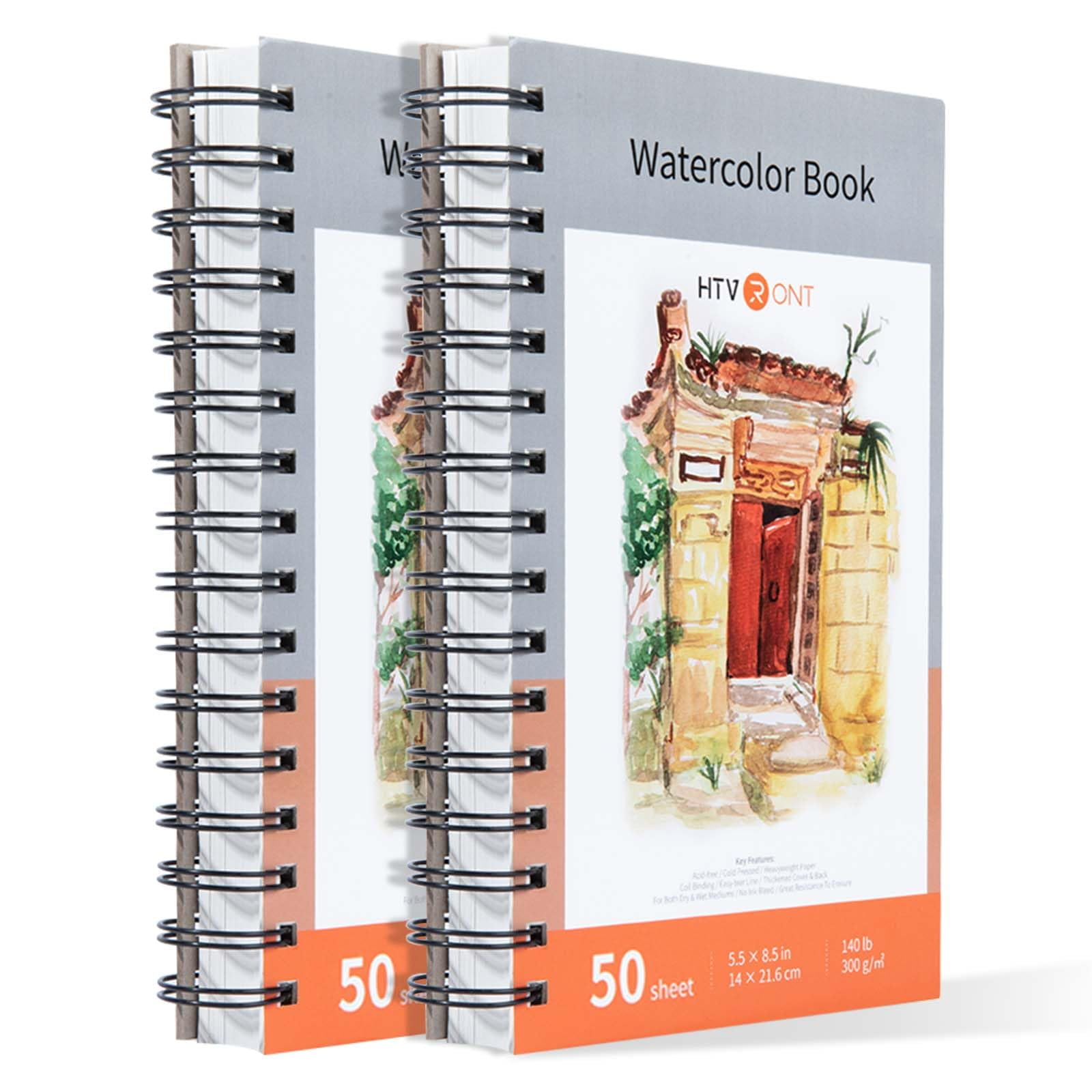 HTVRONT Watercolor Paper - TSF6 100 Sheets 5.5"x8.5" Watercolor Pad ...