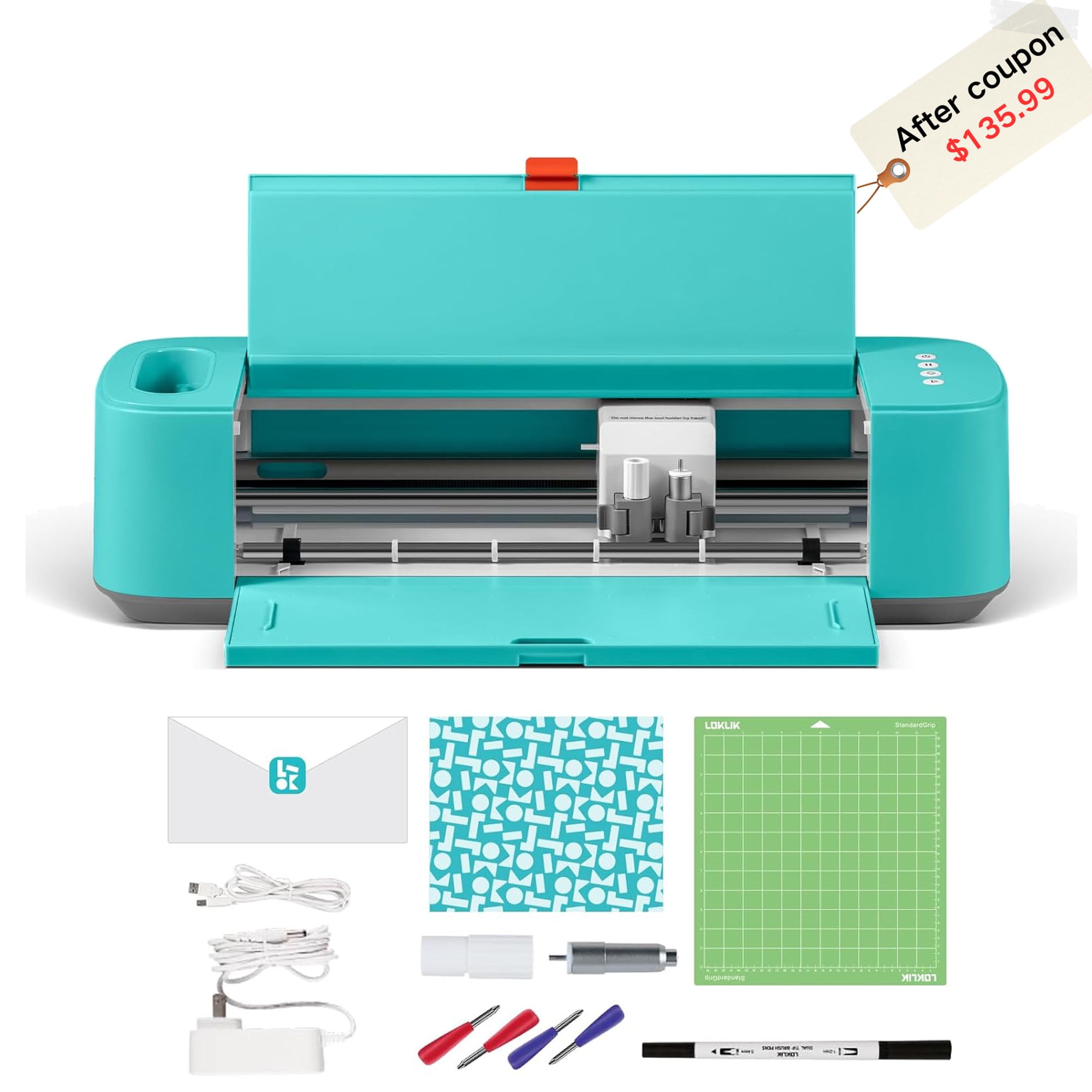 LOKLik DIY Vinyl Craft Cutting Machine with Bluetooth & USB, Compatible ...